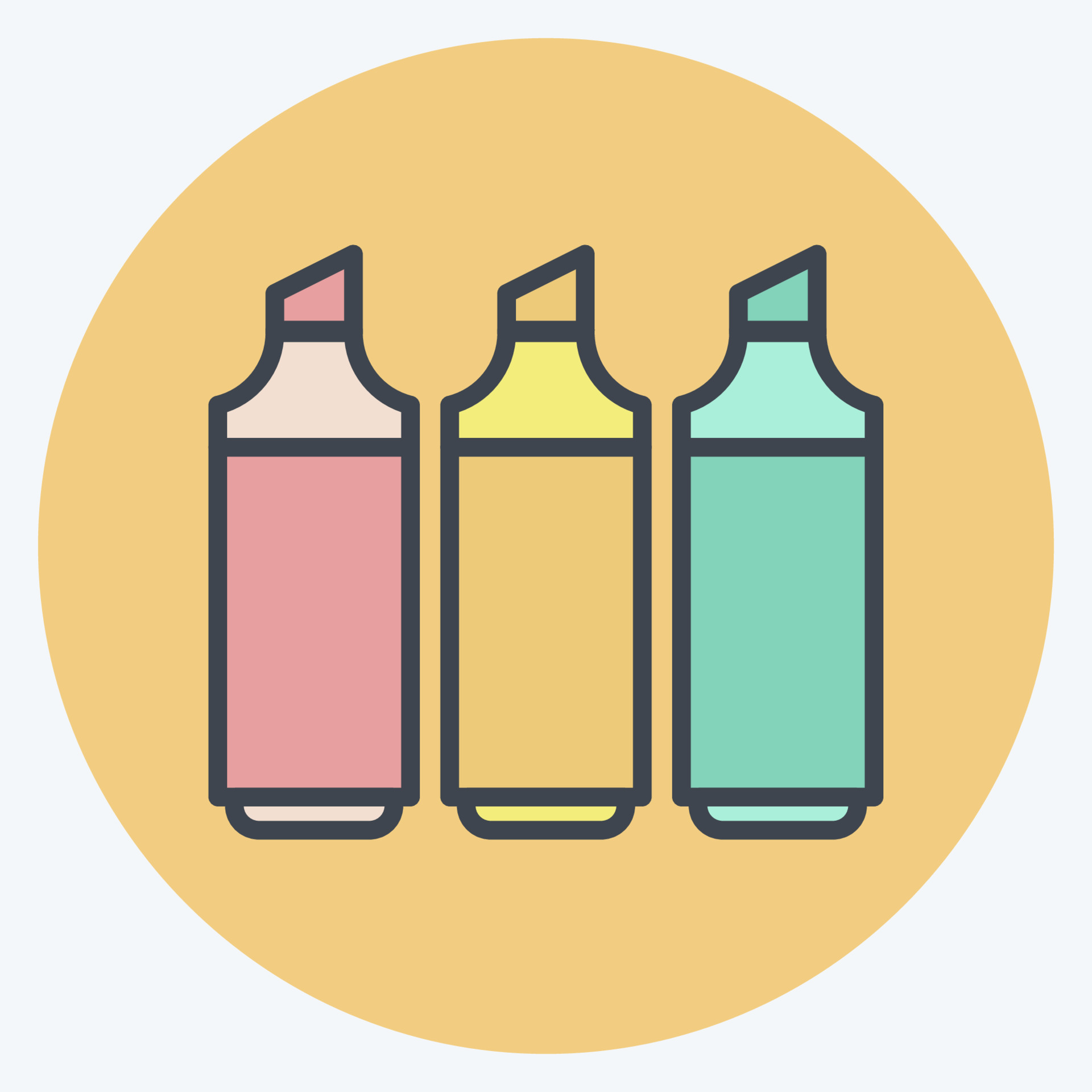 Icon Paint Markers. suitable for Paint Art Tools symbol. color mate style. simple design ...