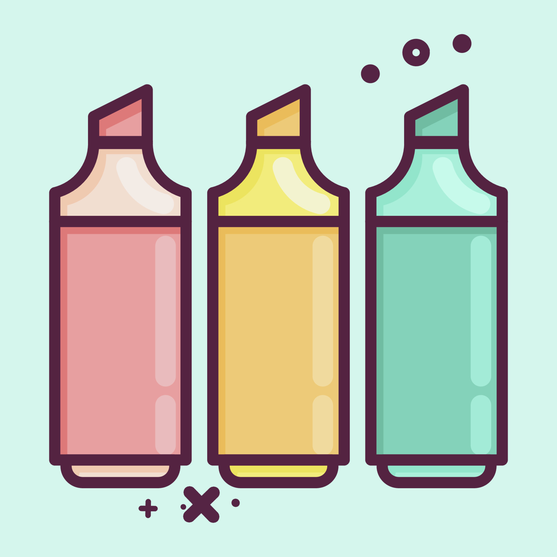 Icon Paint Markers. suitable for Paint Art Tools symbol. MBE style. simple design editable ...