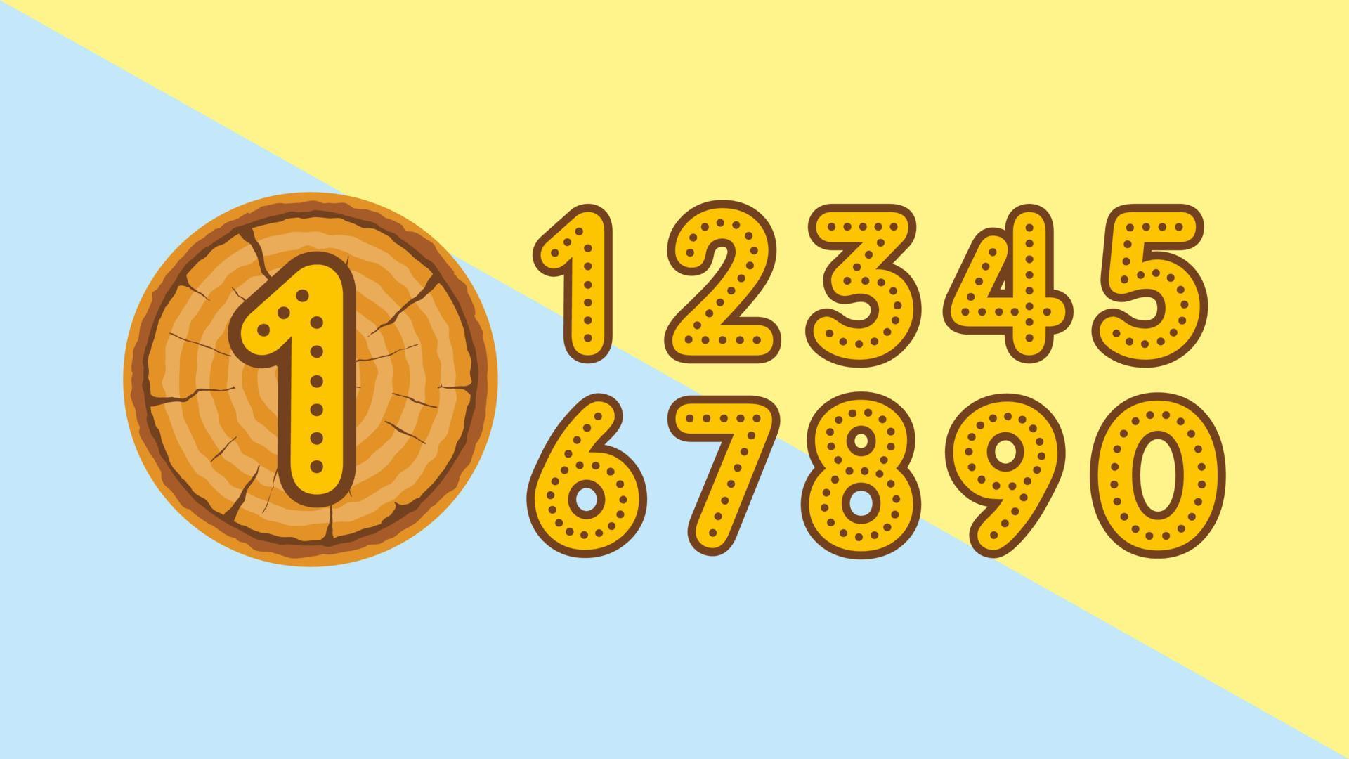 Numbers vector set in log 10789846 Vector Art at Vecteezy