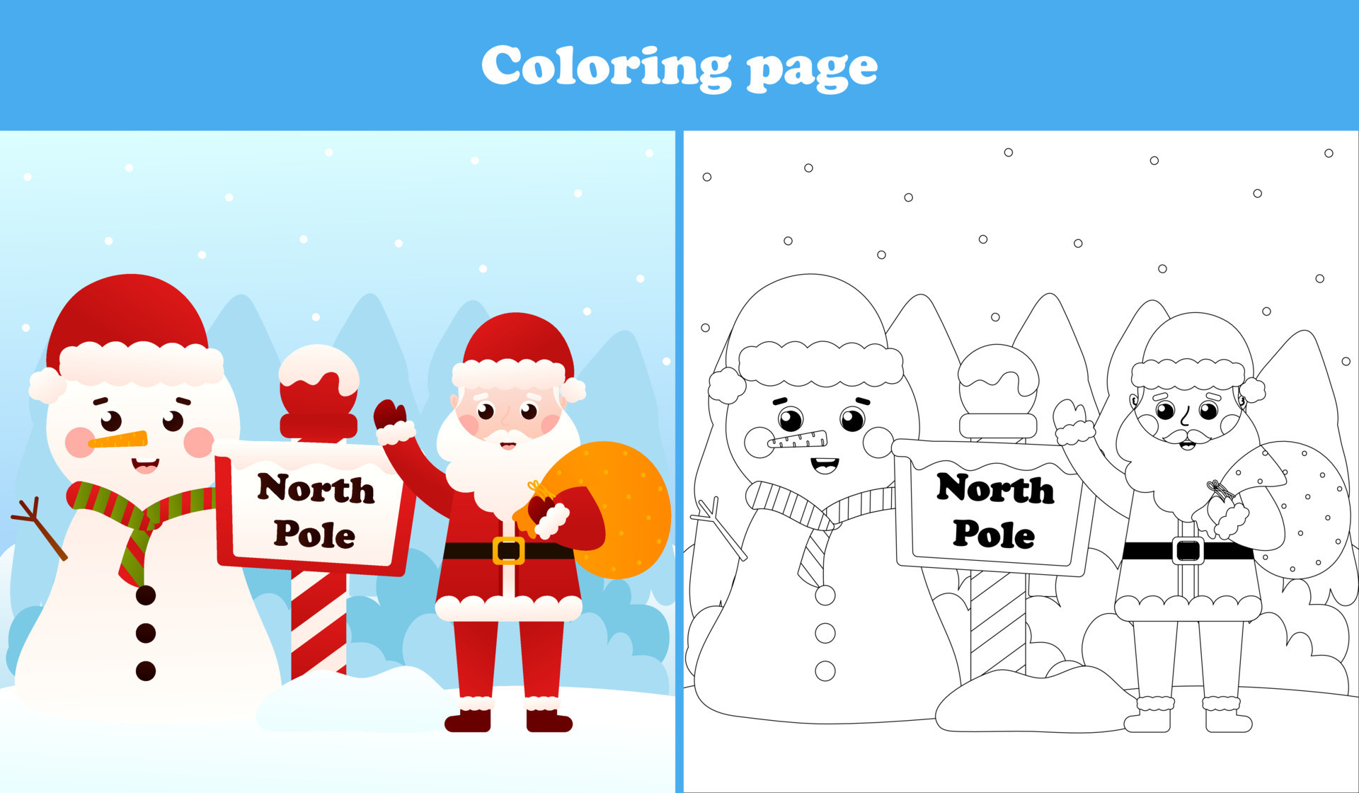 Santa Coloring Page Printable