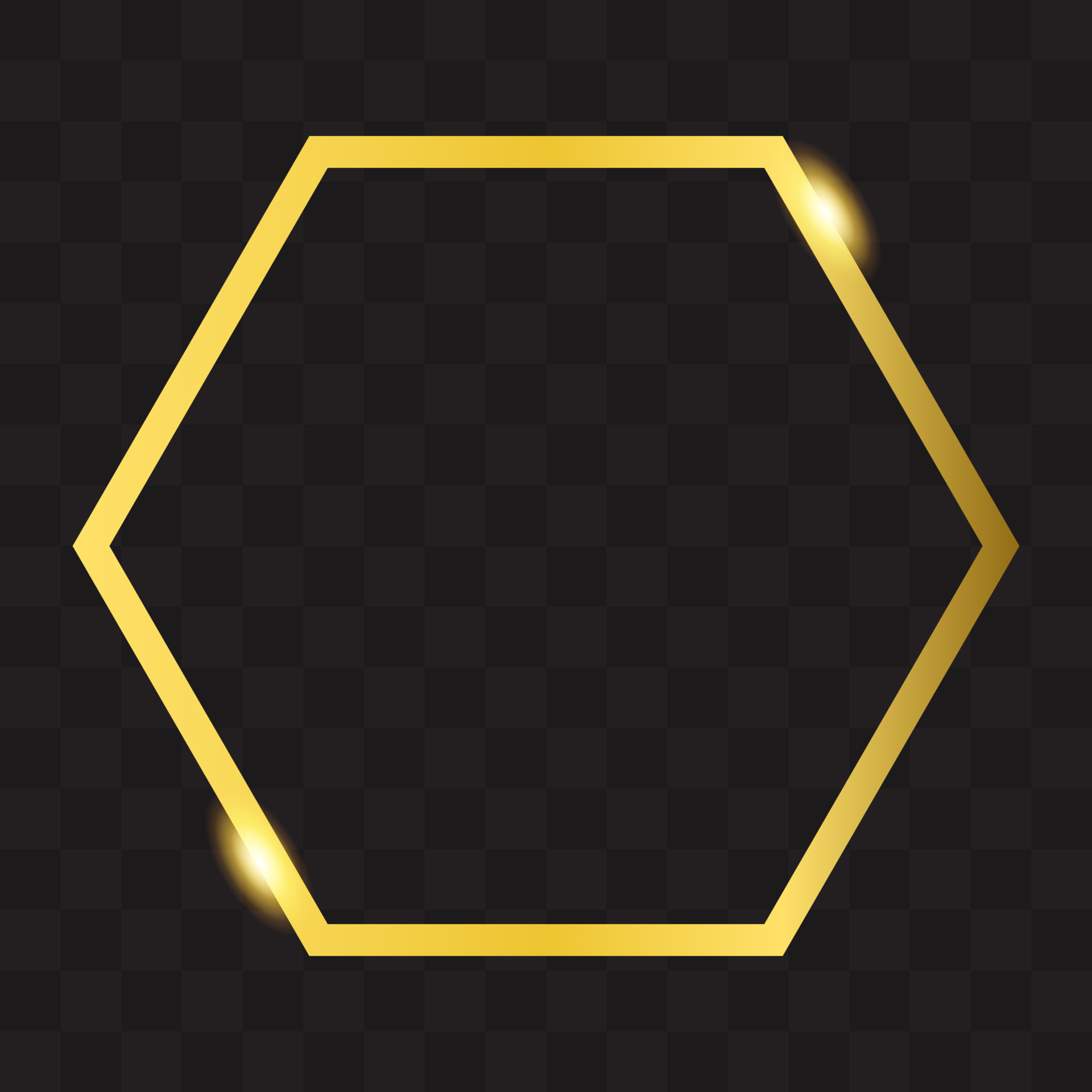 Gold Polygon Border on Black Transparent Background. Golden Polygon ... Gold Polygon Border on Black Transparent Background. Golden Polygon ...