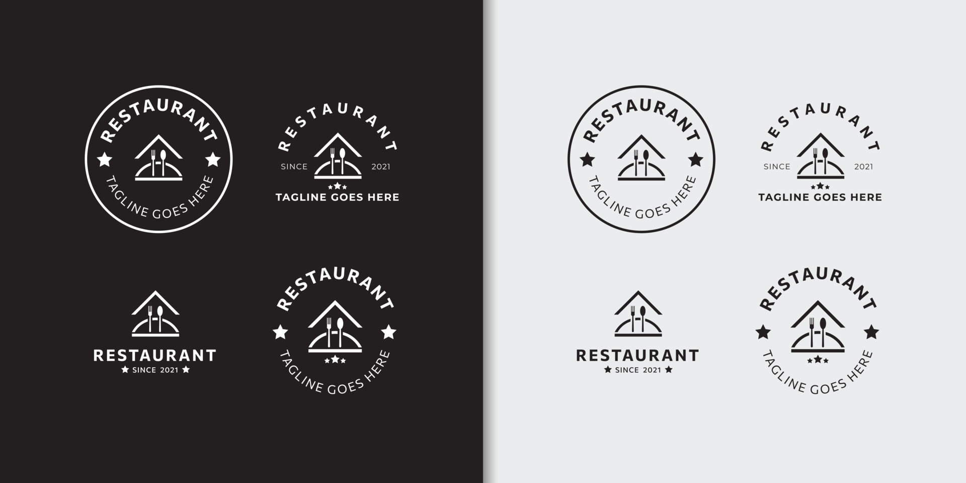 Minimal badge Restaurant Logo set design template 10791868 Vector Art ... Minimal badge Restaurant Logo set design template 10791868 Vector Art ...