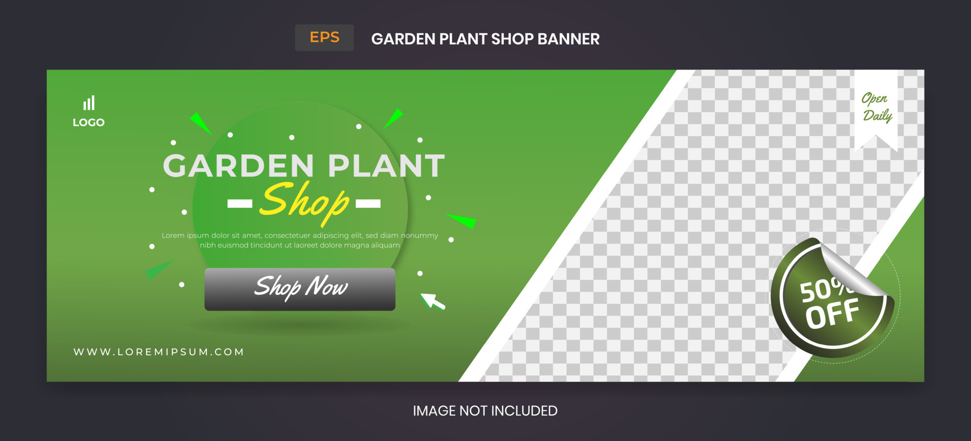 Botanical Plant Shop banner template 10791893 Vector Art at Vecteezy