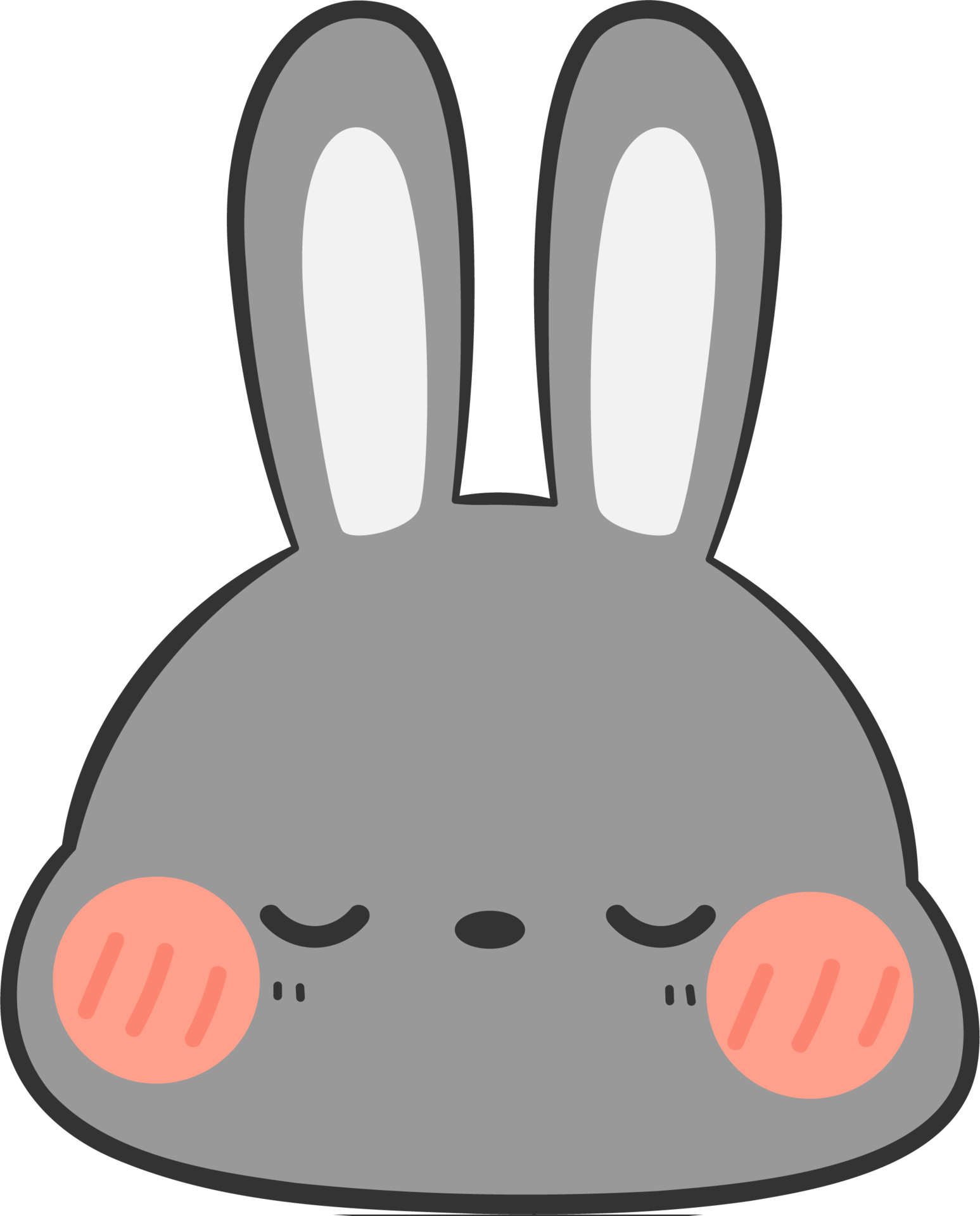 Cute Rabbit Head Cartoon Element 10792470 Png