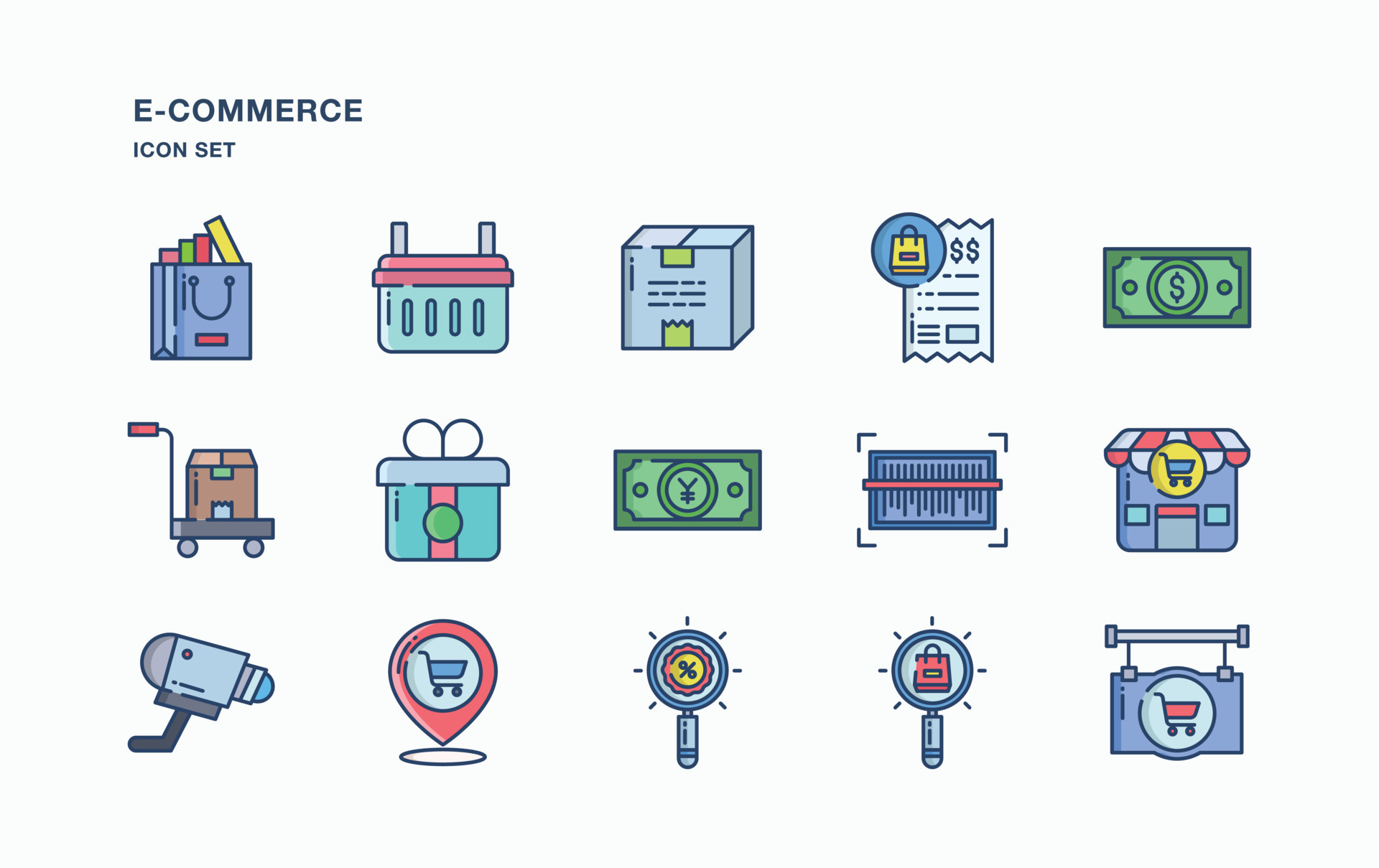 E-Commerce and online sale icon set 10793238 Vector Art at Vecteezy