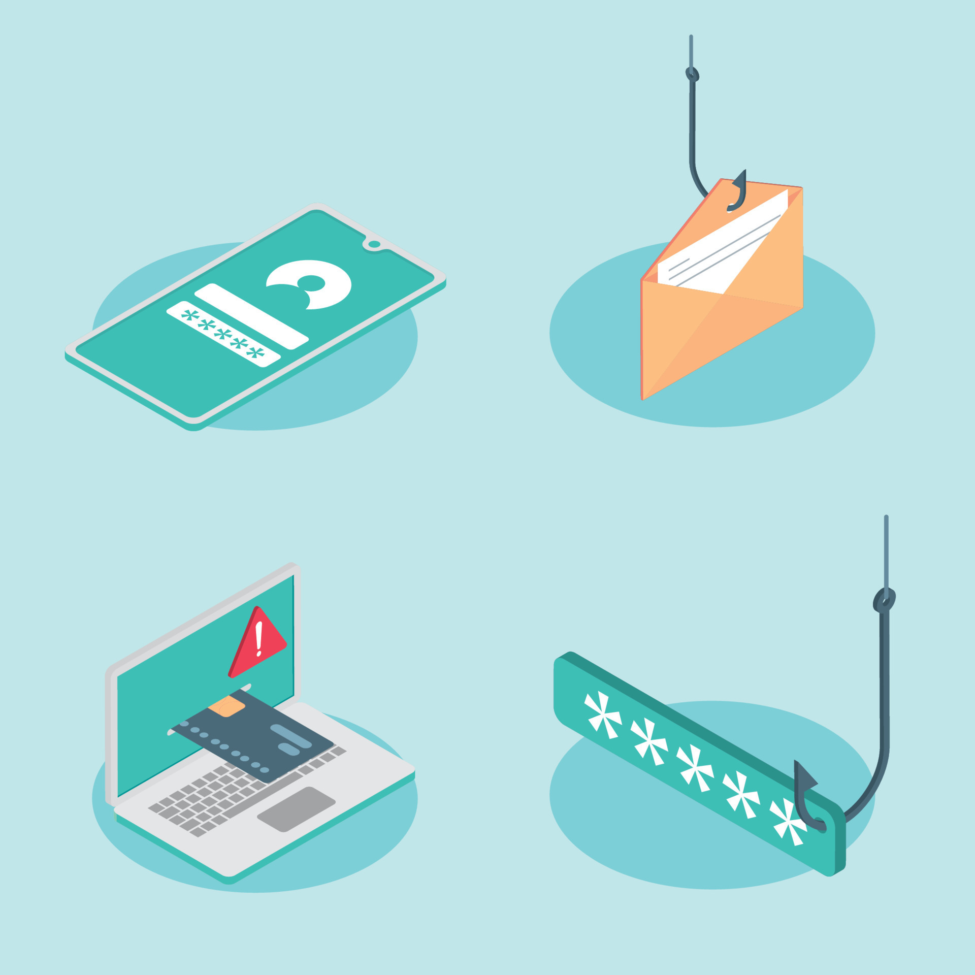 Cyber Fraud Isometric Icons 10793702 Vector Art At Vecteezy