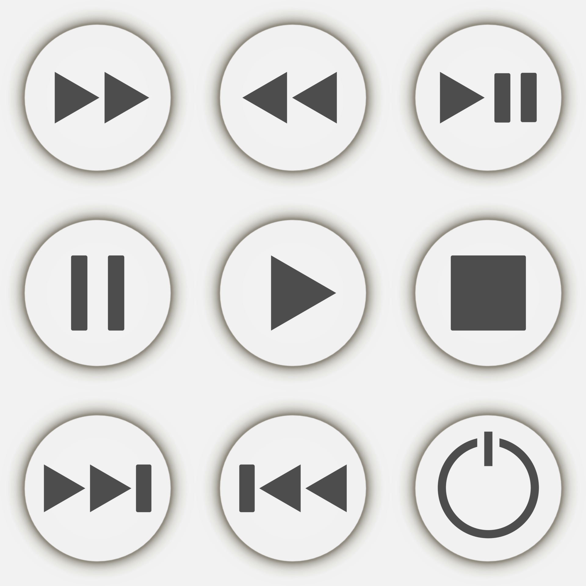 Media Player Buttons set. Vector illustration. 10795149 Vector Art at ... Media Player Buttons set. Vector illustration. 10795149 Vector Art at ...