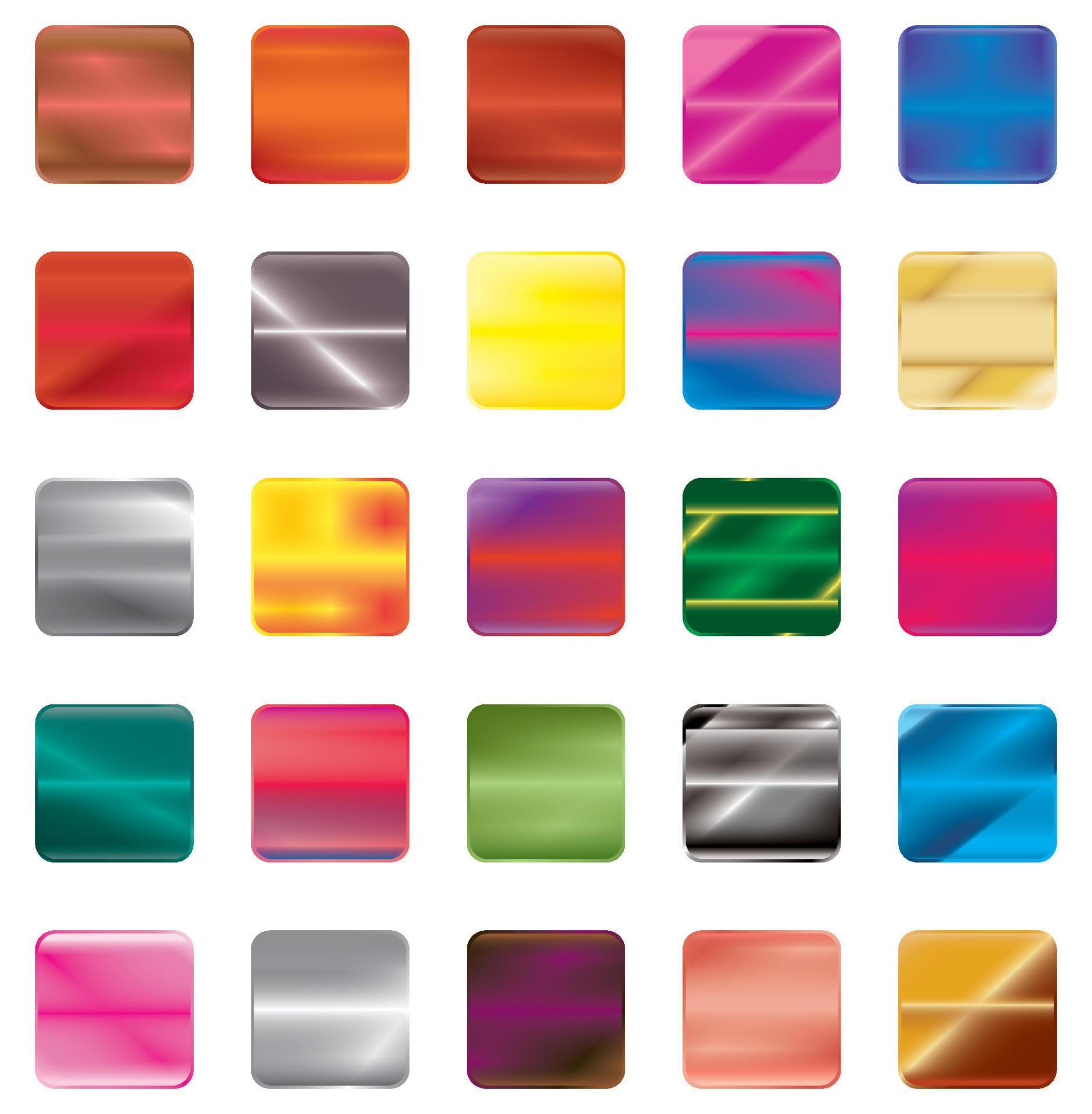 Set of gradient button icons for your design. 10795362 Vector Art at ...