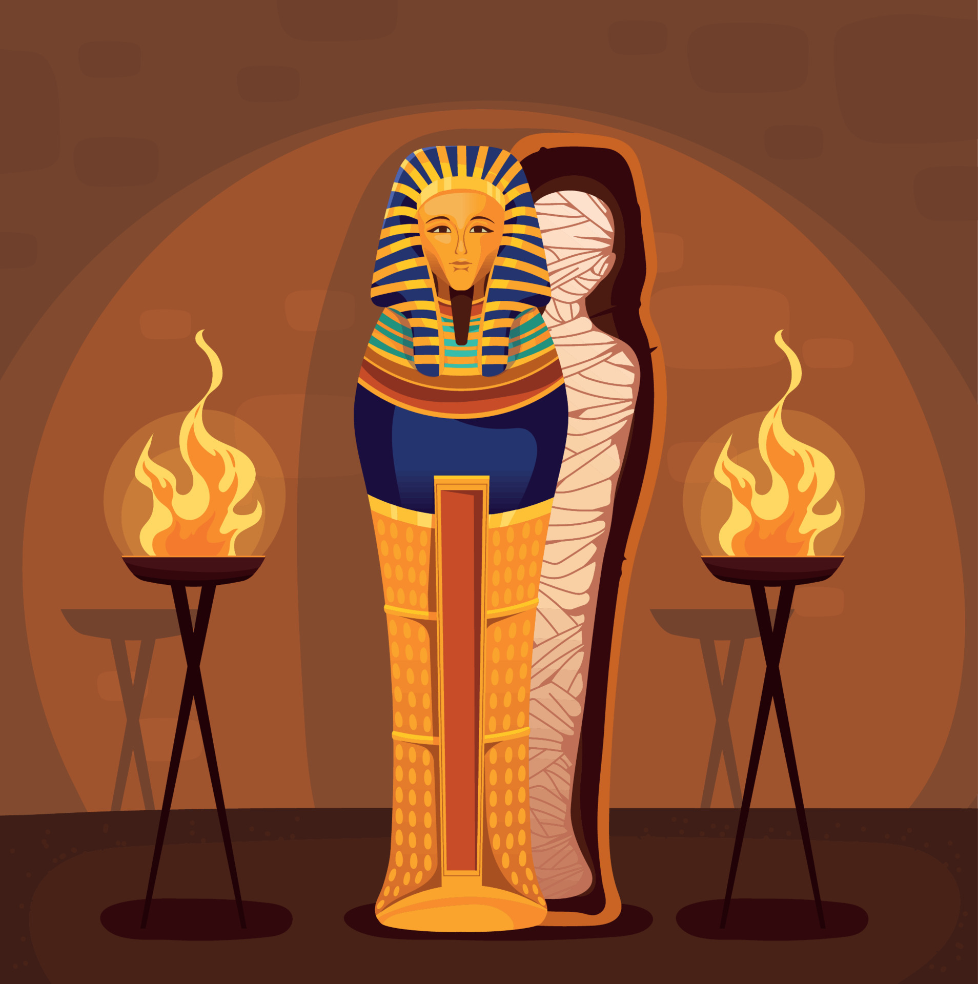 egyptian mummy in sarcophagus 10795648 Vector Art at Vecteezy egyptian mummy in sarcophagus 10795648 Vector Art at Vecteezy