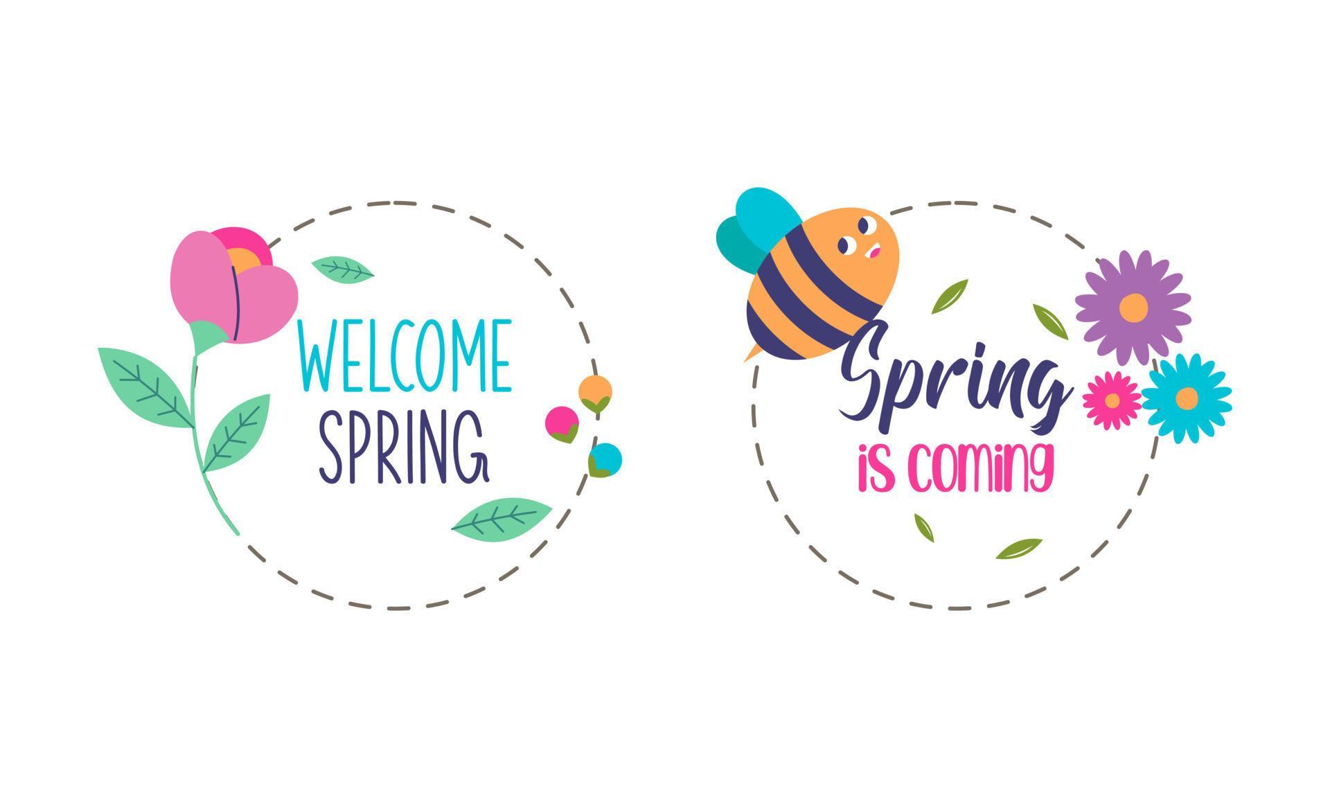 Spring Time Concept Collection 10796482 Vector Art at Vecteezy