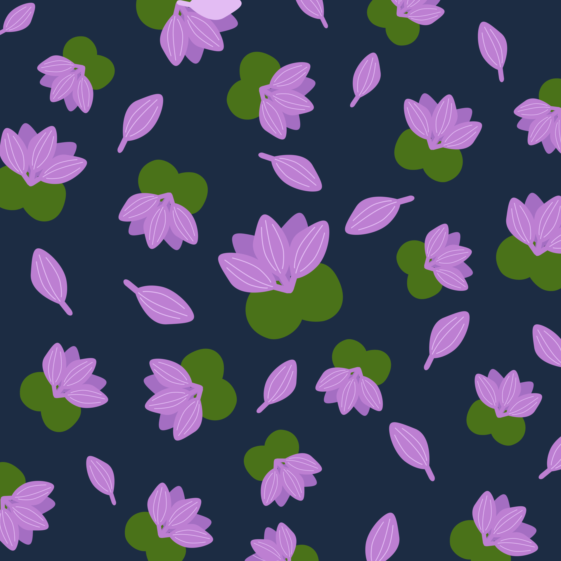 Floral repeat pattern with purple flowers. Suitable for textile,fabric ...