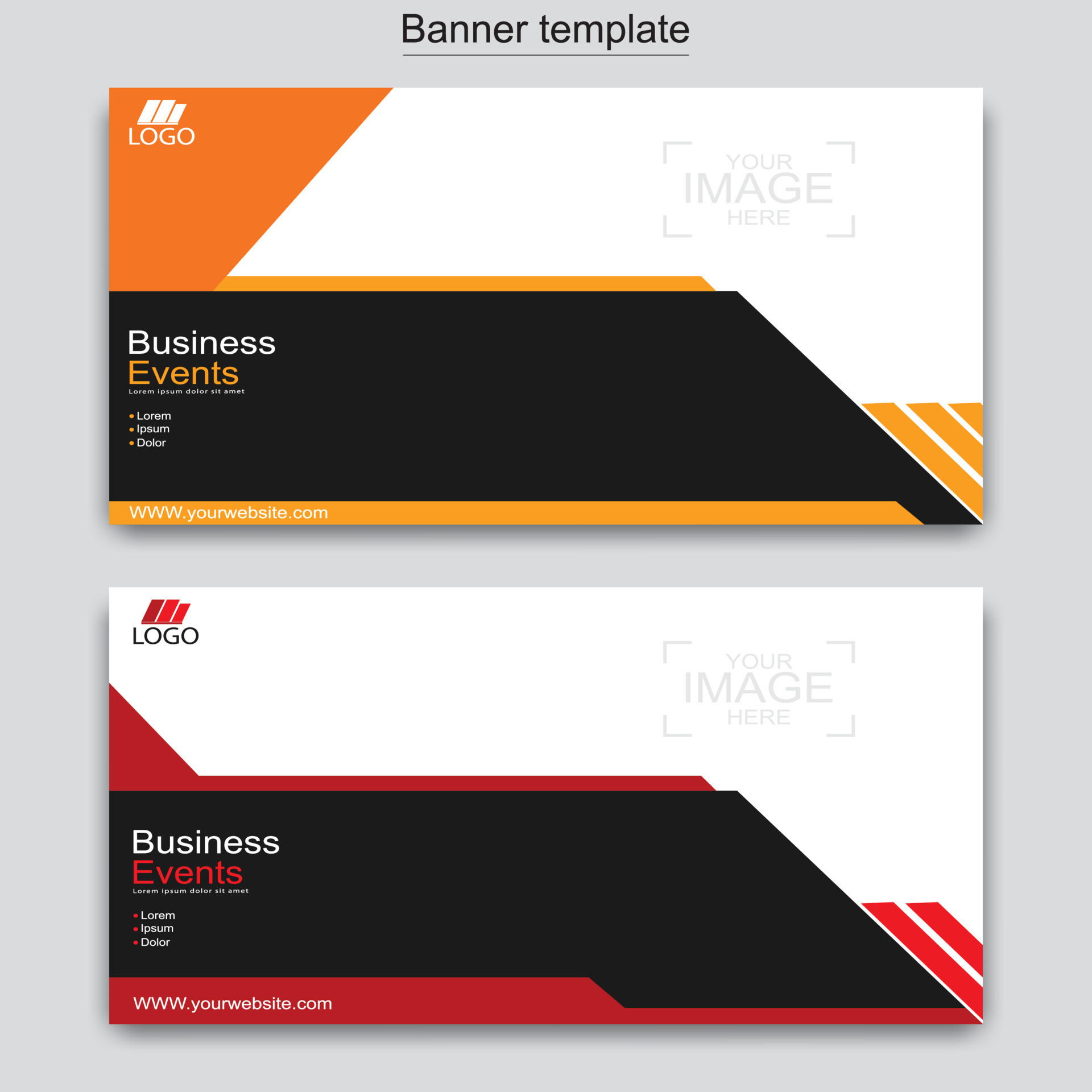 Vector Abstract Design Web Banner Template Web Design Elements