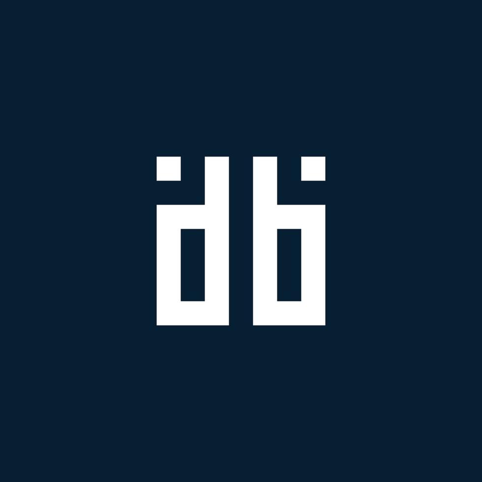 Db Initial Monogram Logo With Geometric Style 10804882 Vector Art At