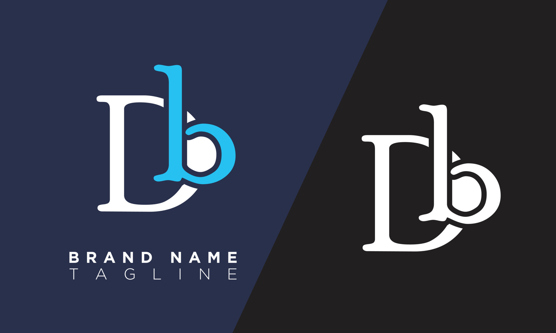 Alphabet letters Initials Monogram logo DB, BD, D and B 10806324 Vector ...