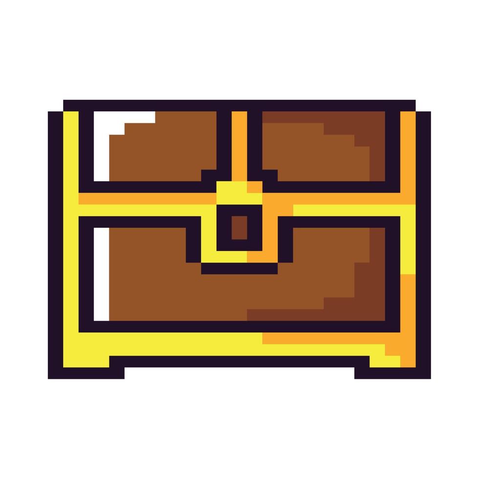 Treasure Chest Pixel Art 10807136 Vector Art At Vecteezy