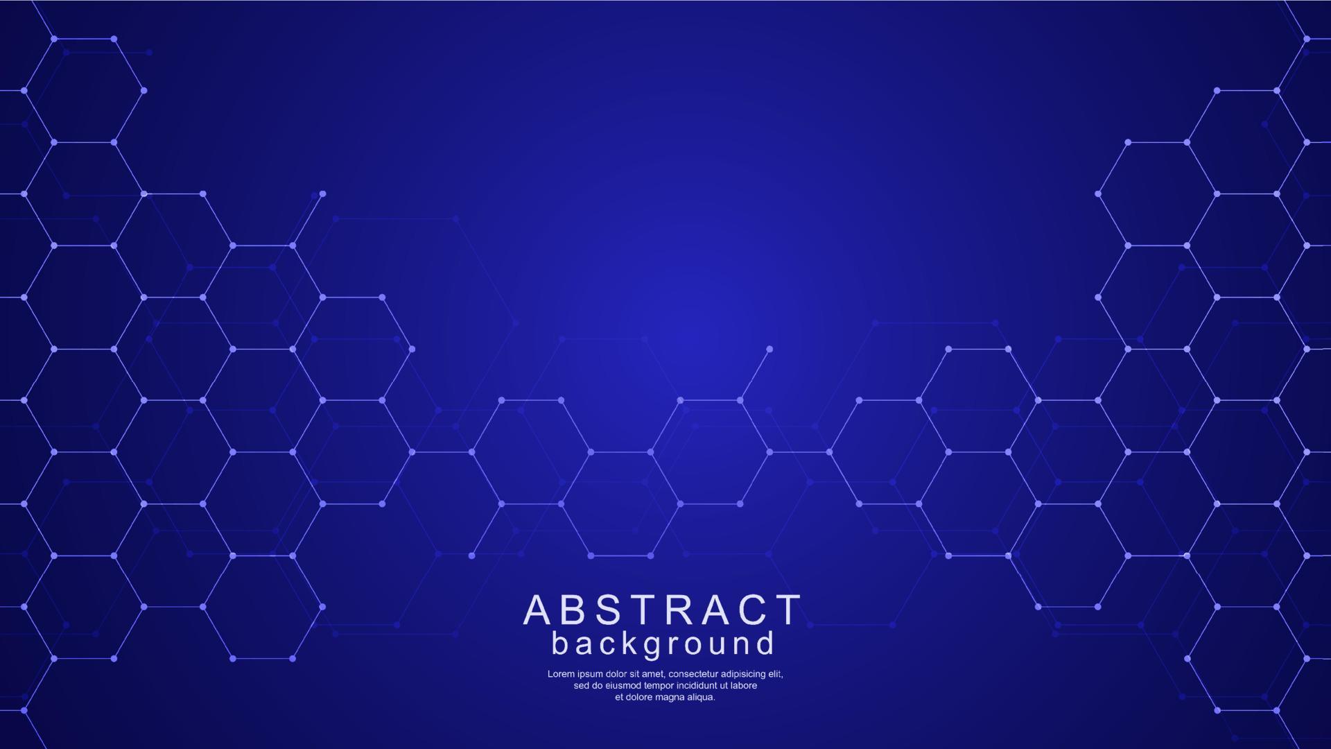 Tech hexagon background with blue gradient 10808640 Vector Art at Vecteezy
