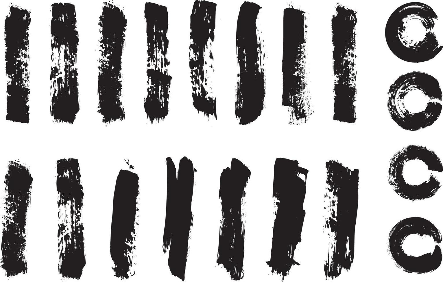Set of Grunge brush strokes 10811070 Vector Art at Vecteezy