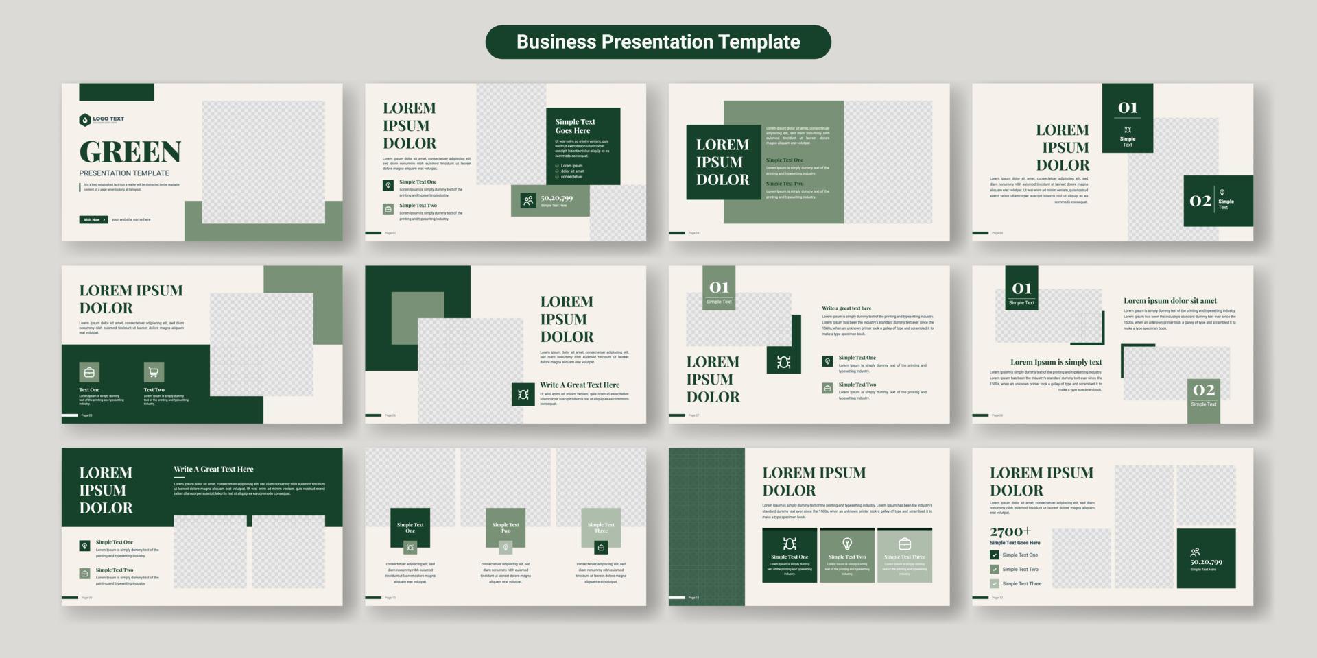 Creative presentation slides layout template with minimalist style and ...