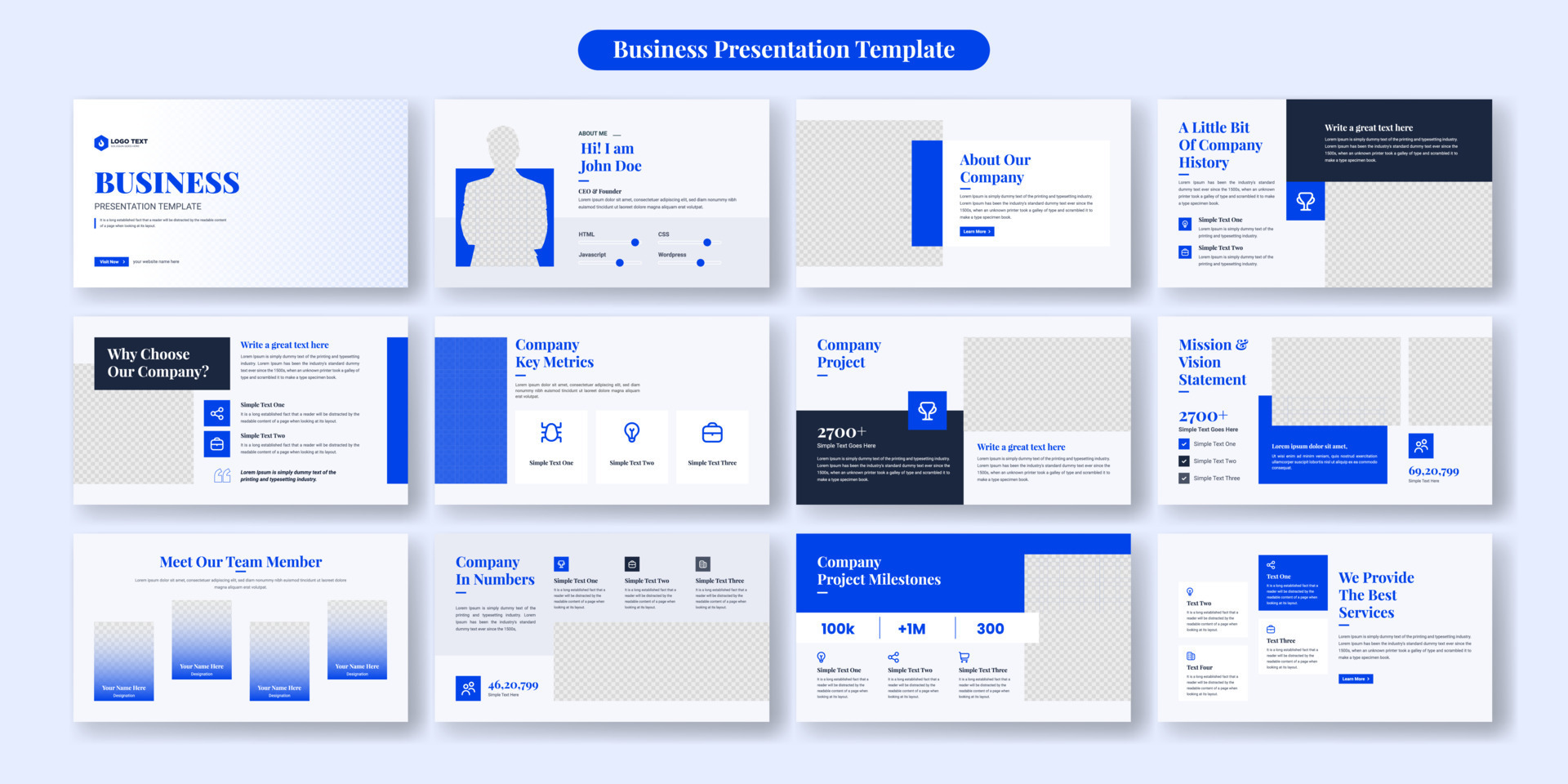 Creative presentation slides layout template with minimalist style and ...