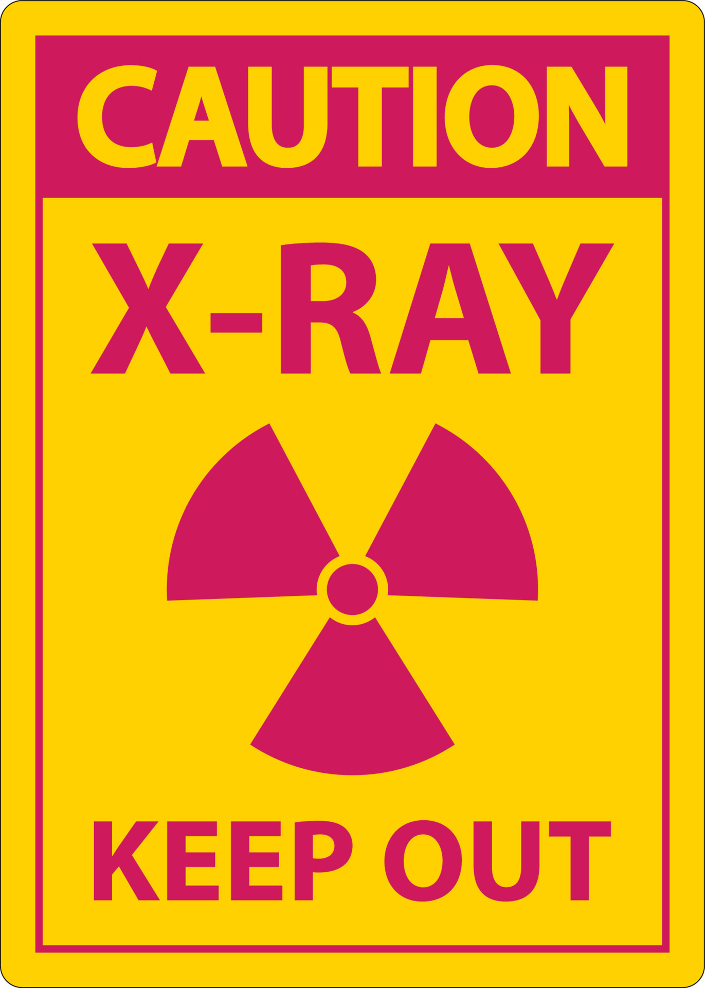 Precaución Rayos X Mantener Fuera Signo Sobre Fondo Blanco 10814935