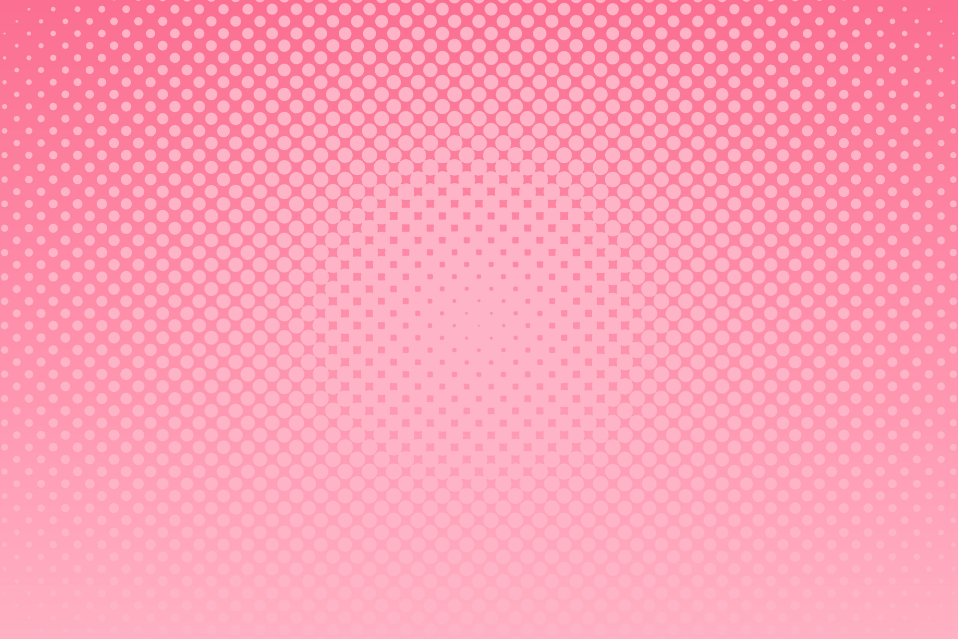 Pink pop art background with halftone dots in retro comic style. Vector ... Pink pop art background with halftone dots in retro comic style. Vector ...