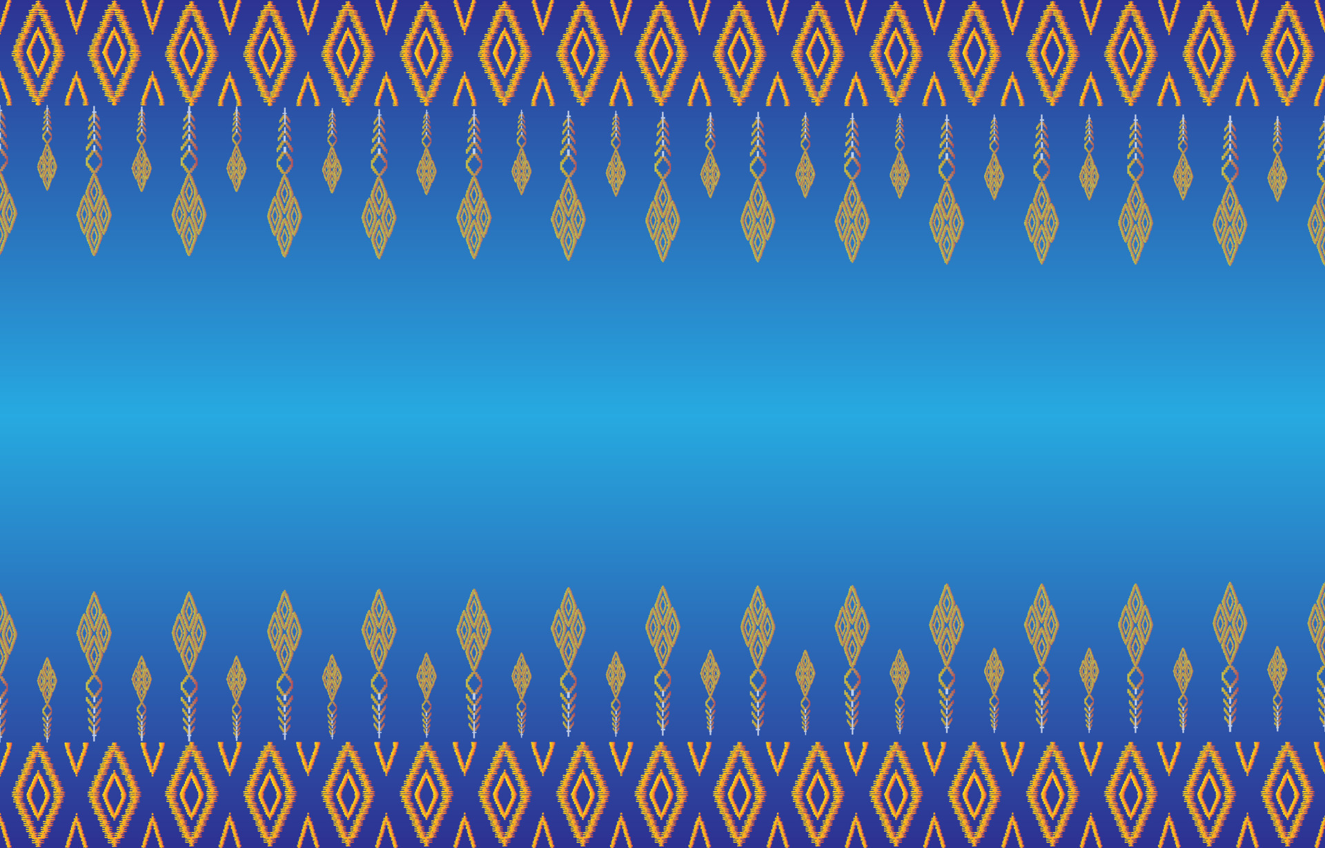 Luxury Thai silk shot with gold pattern and blue background vector ...