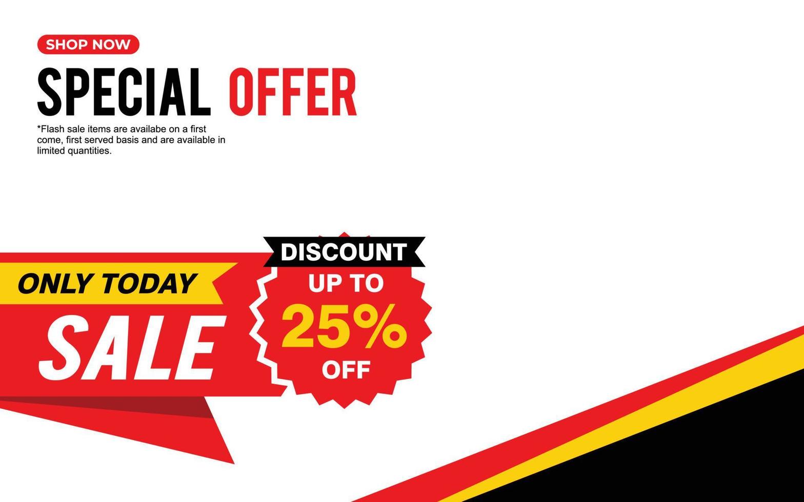 25 Percent Background Banner Discount Offer Clearance Promotion