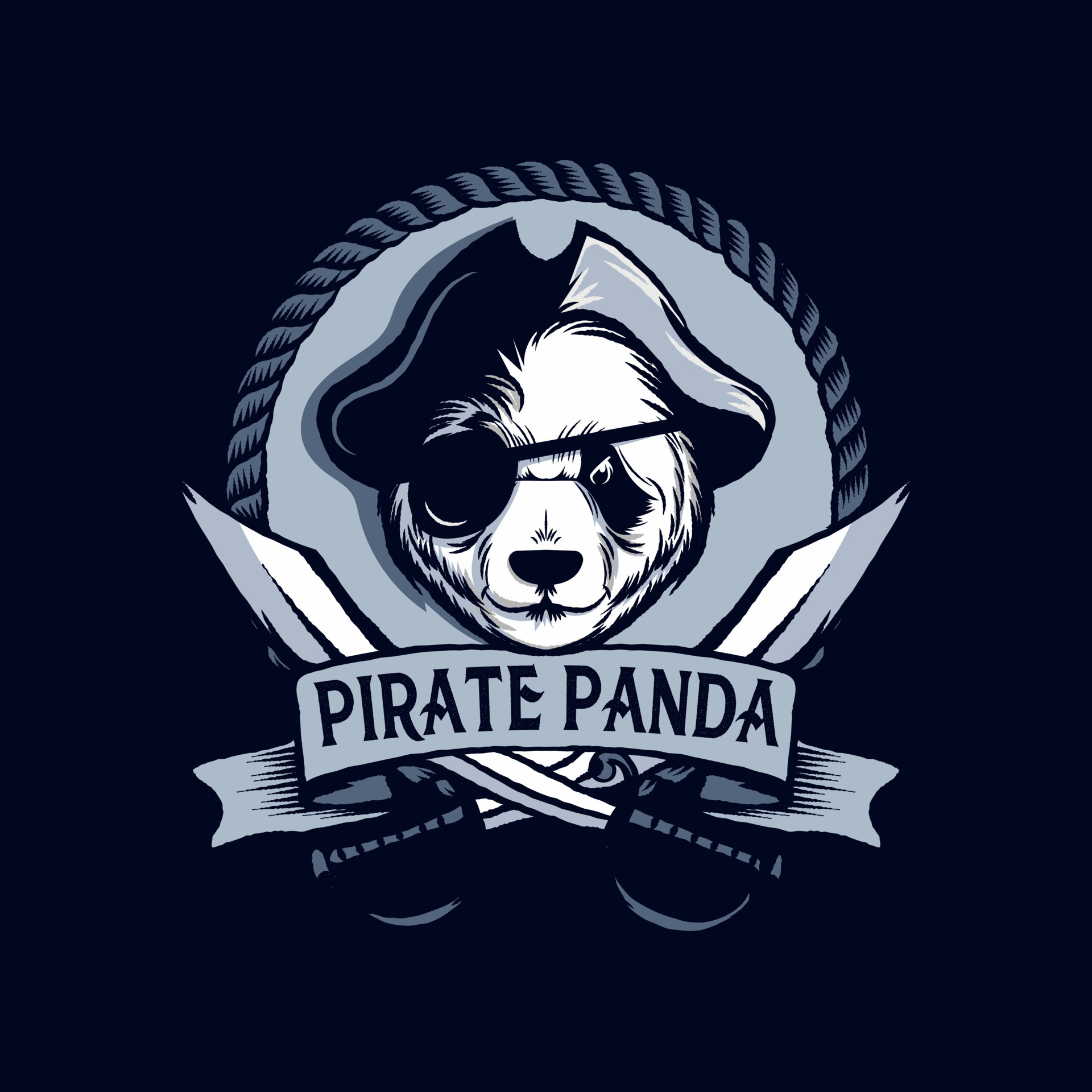 logotipo de panda pirata 10822903 Vector en Vecteezy