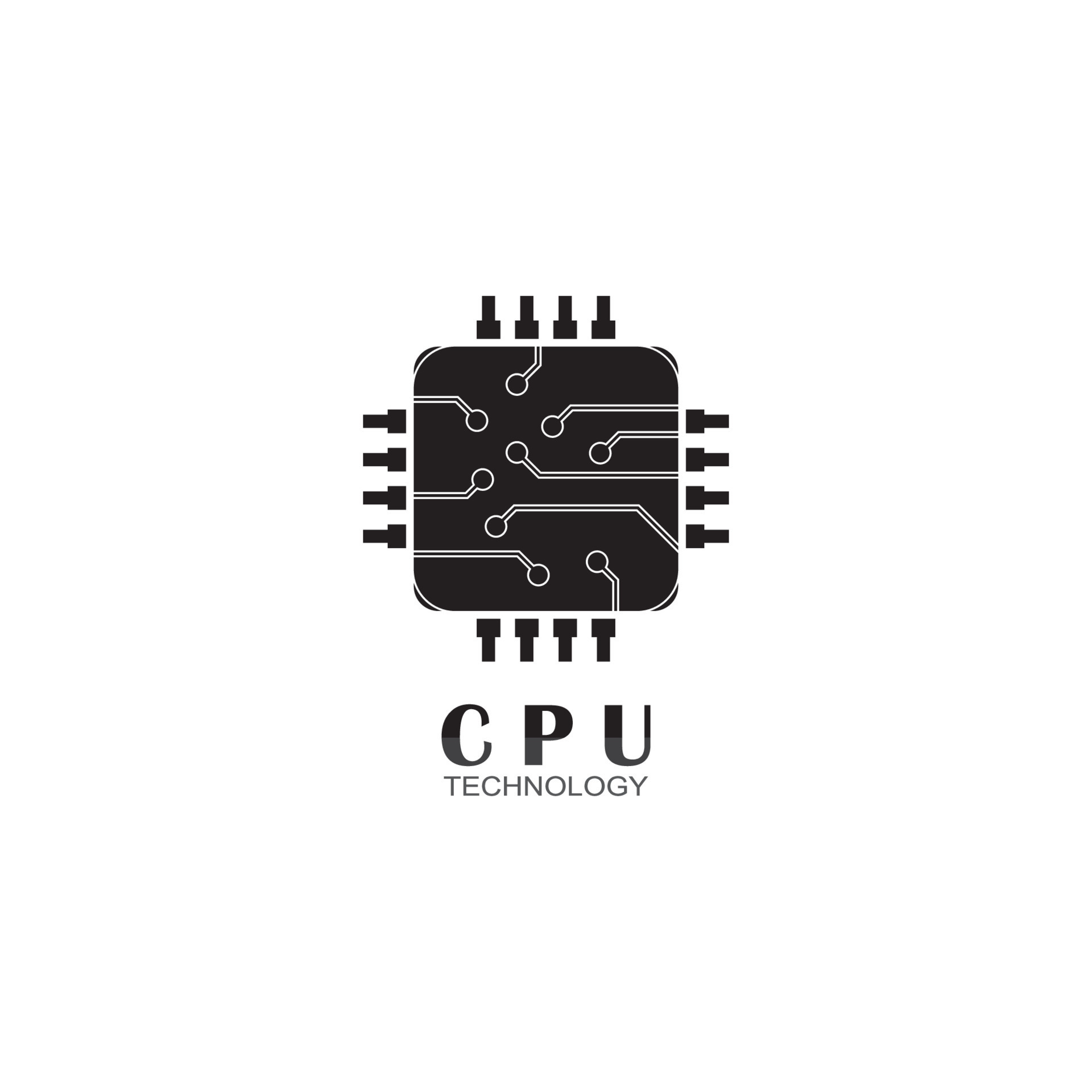 chip processor icon 10823410 Vector Art at Vecteezy