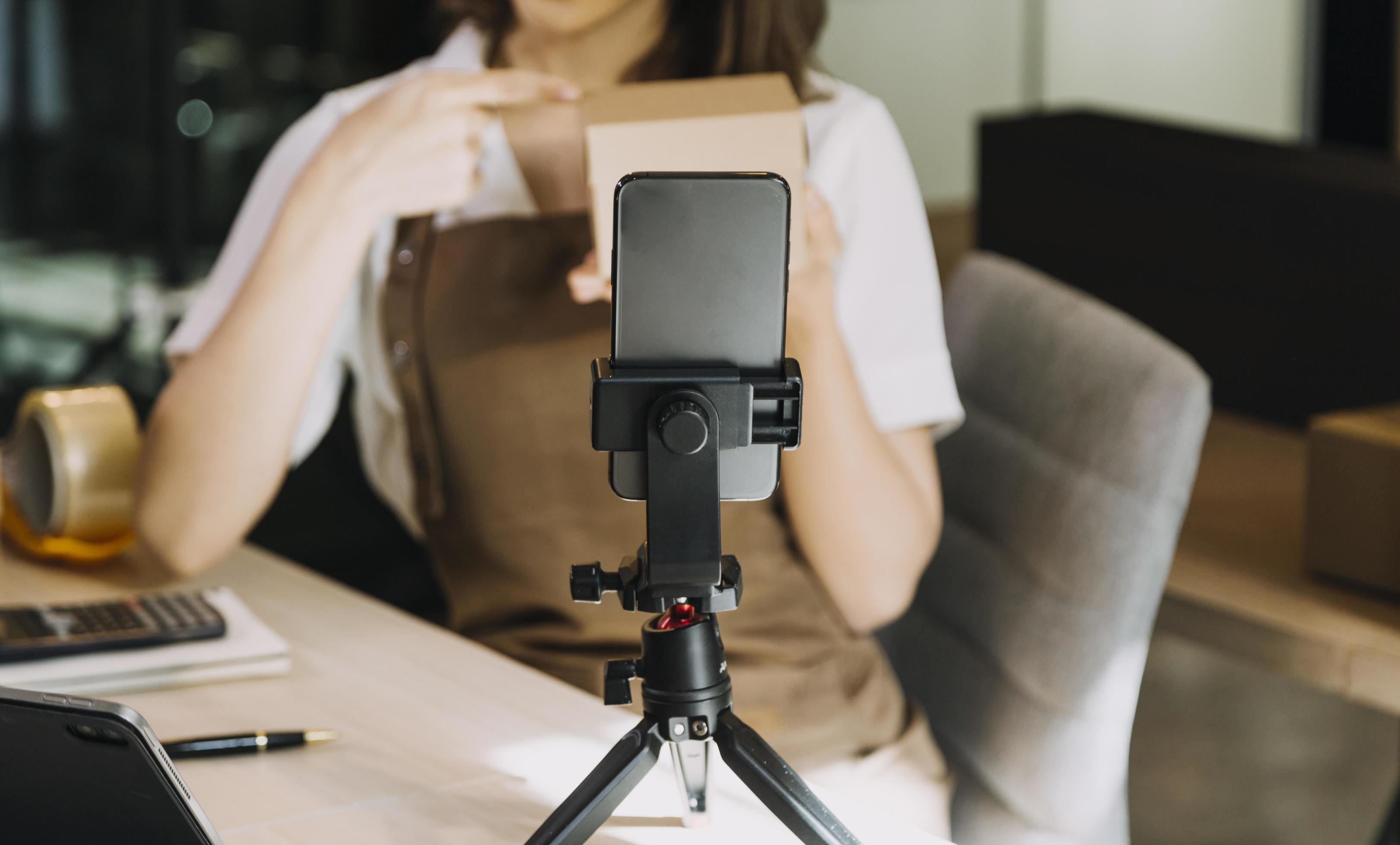 Portrait of Starting small businesses SME owners, two Asian woman check online orders Selling ...