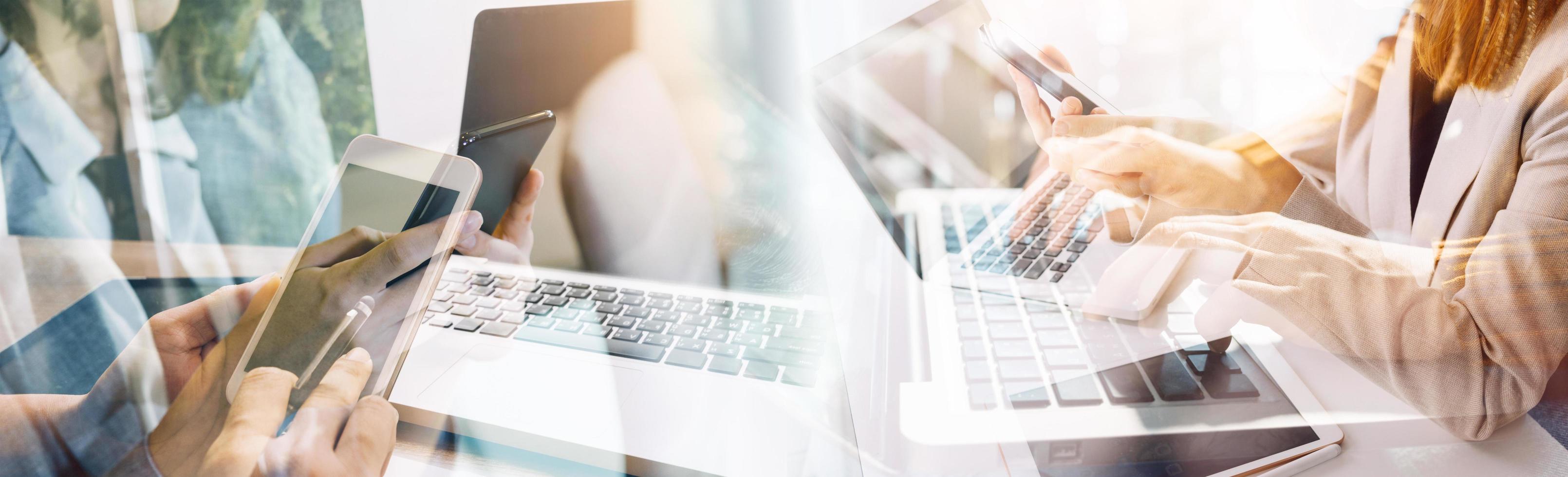 Business team finance or bookkeeper working with a calculator to ...