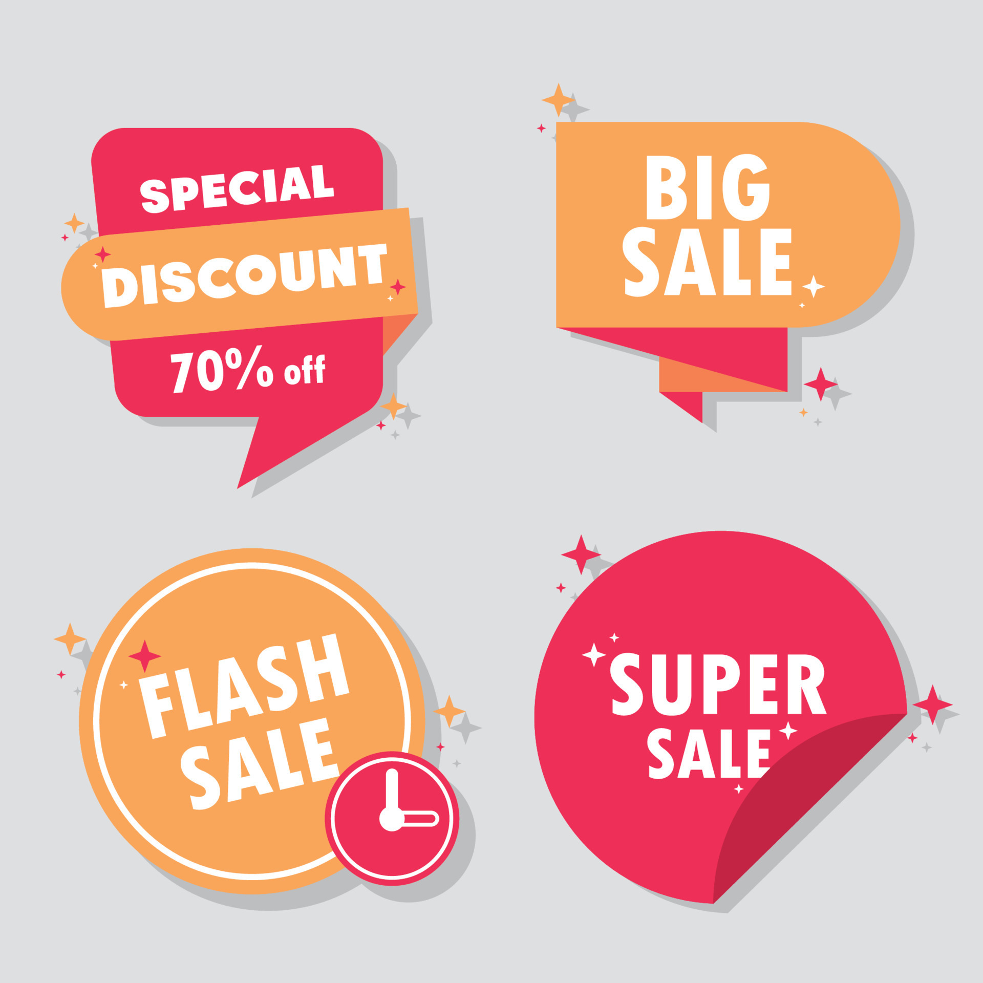 icon collection sale 10824750 Vector Art at Vecteezy