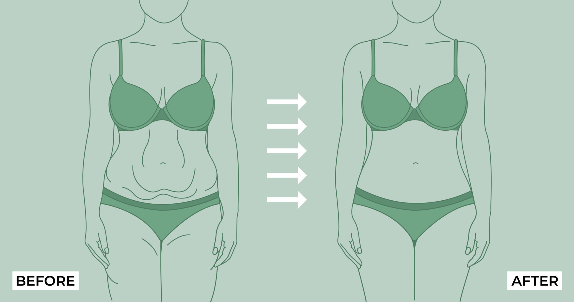 Fat To Fit Before And After Weight Loss Fat And Slim Woman On A Light