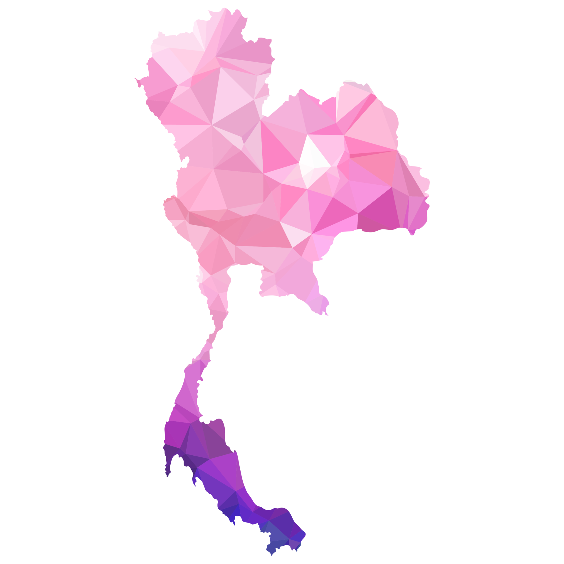 Thailand map in geometric polygonal style. Abstract gems triangle ... Thailand map in geometric polygonal style. Abstract gems triangle ...