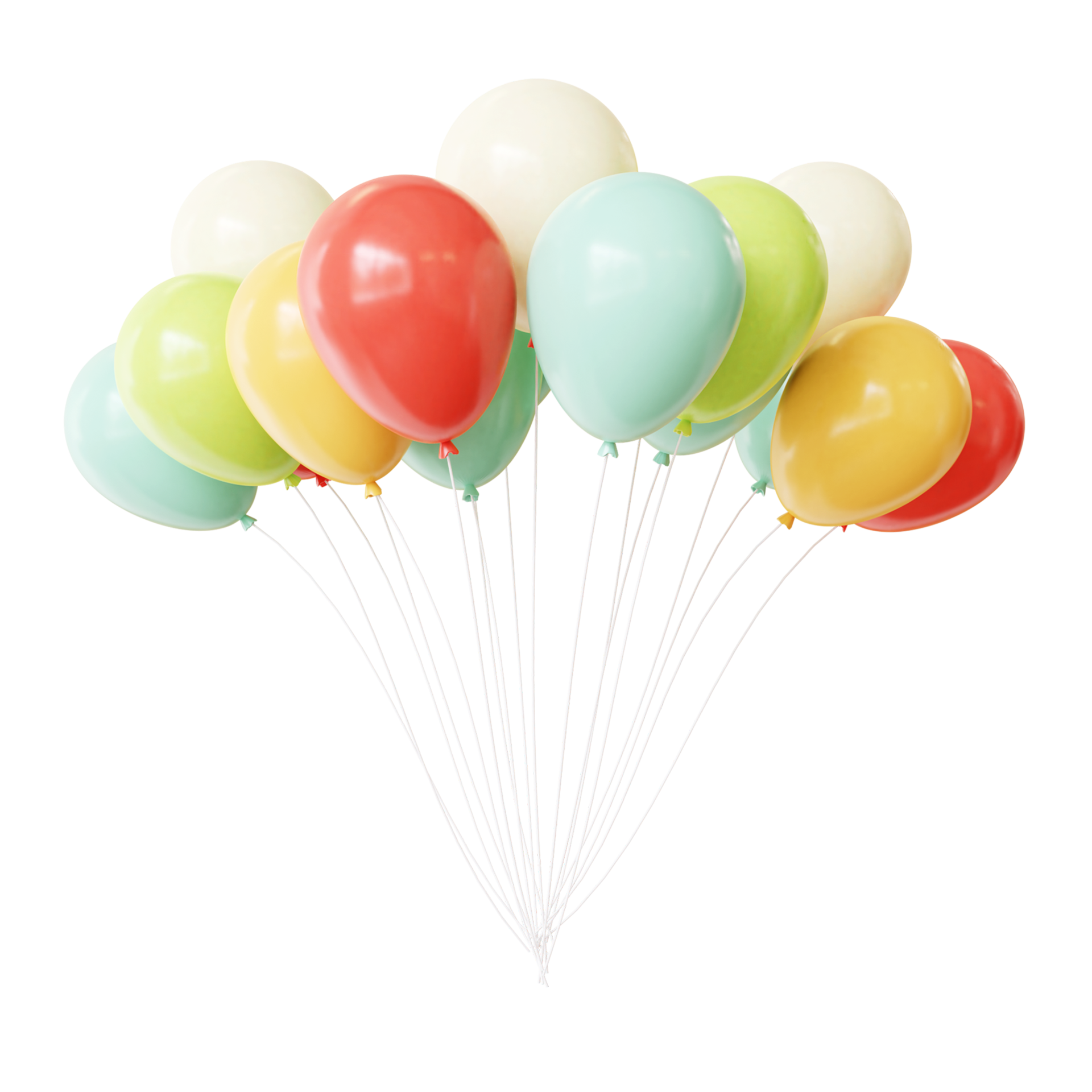 3d Birthday Color Balloon 10833661 Png