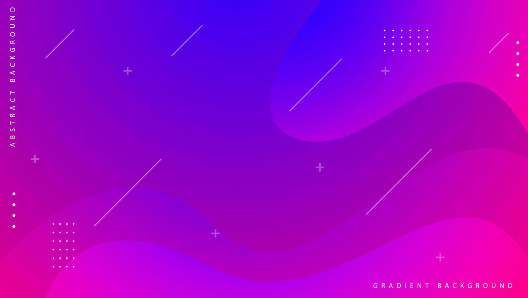 Abstract Gradient Fluid Background With Geometric Shapes Element