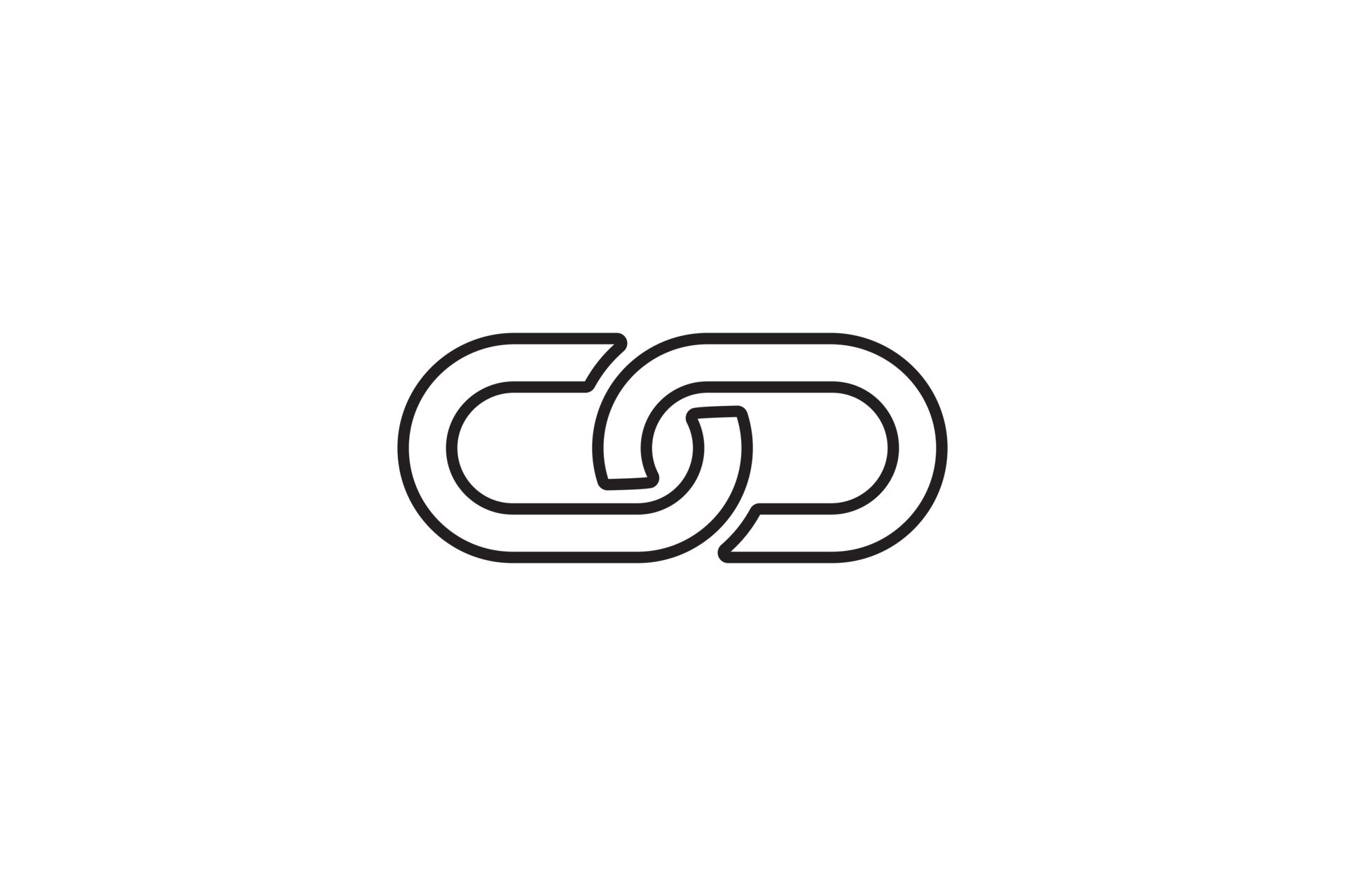 Chain Link Icon Connection Sign Vector Illustration Linked Interface Design 10834662 Vector