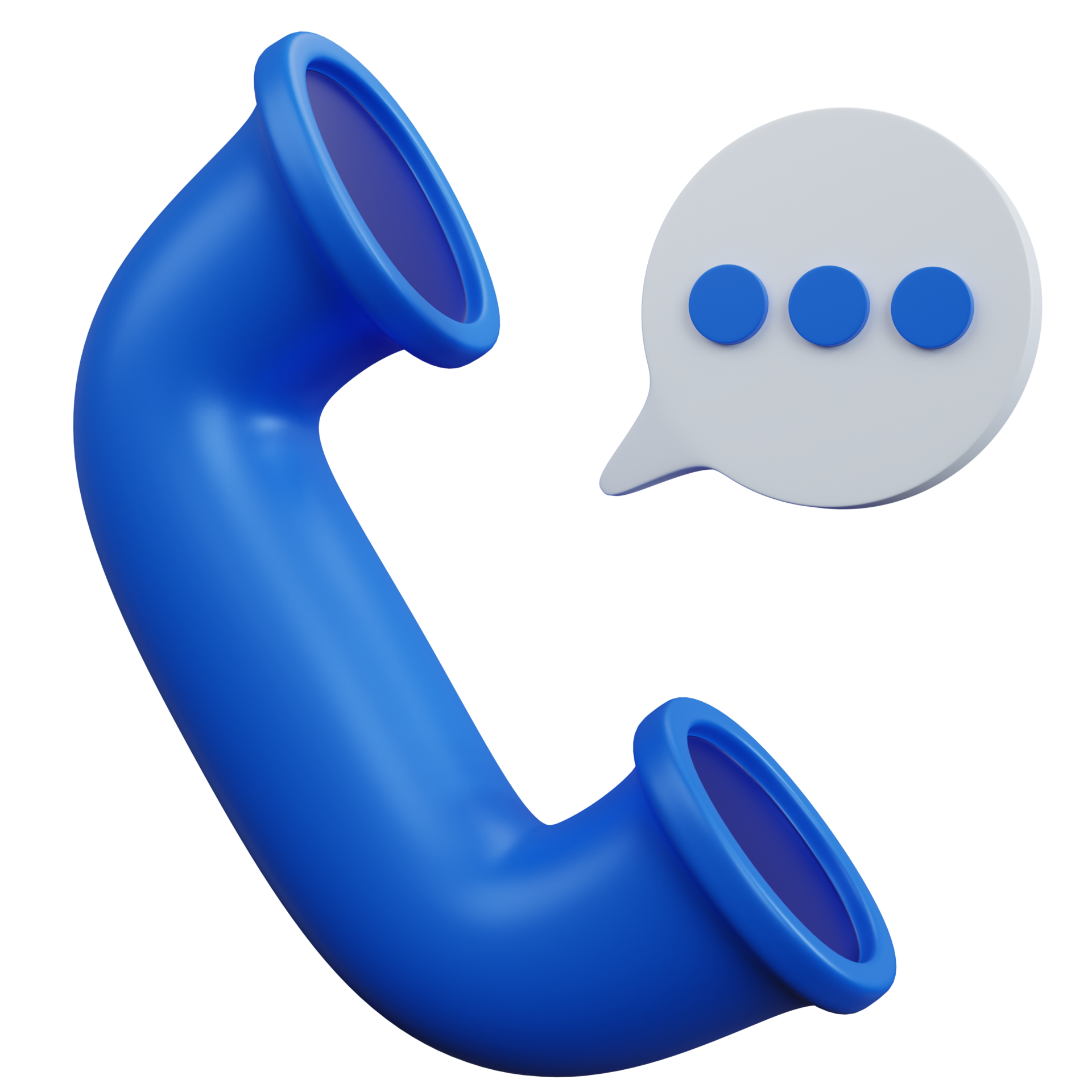 3d rendering phone call with chat icon isolated 10834913 PNG