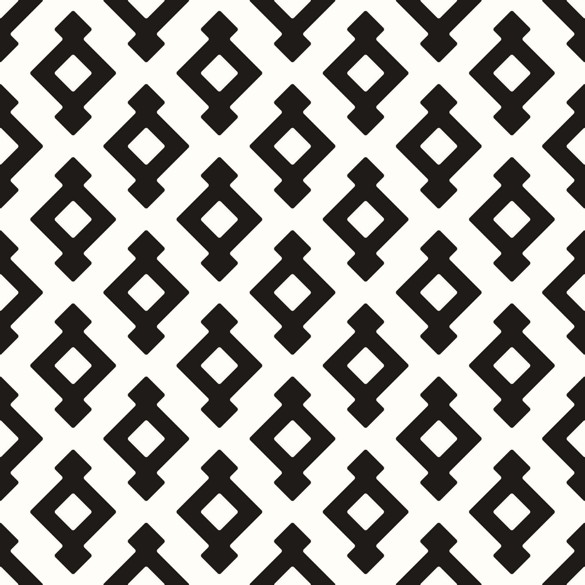 Vector Geometric Abstract Seamless Monochrome Pattern Texture Repeating