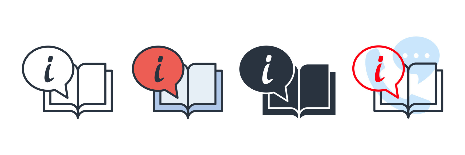 ilustración de vector de logotipo de icono de información. plantilla de ...