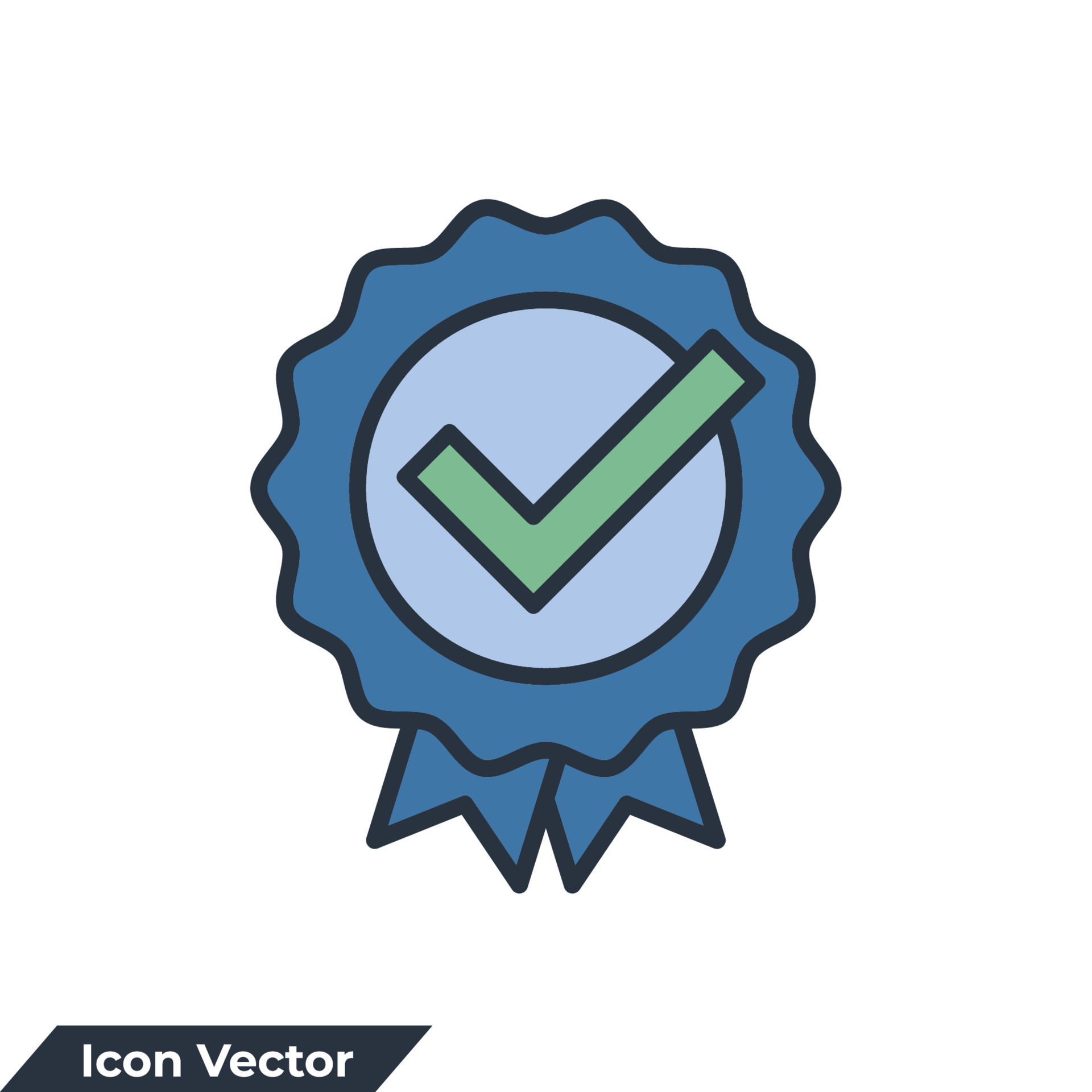 quality icon logo vector illustration. Approval check symbol template ...