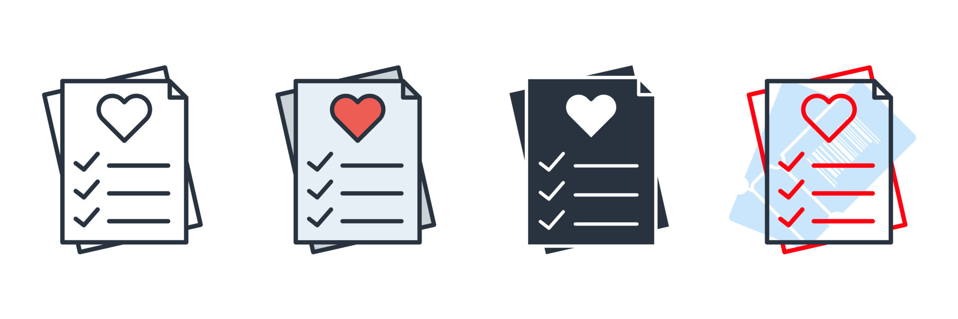 wish list icon logo vector illustration. Like document symbol template ...