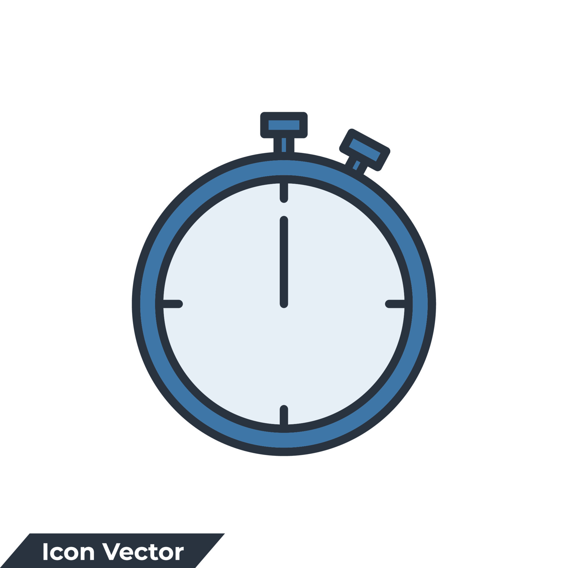 Stopwatch Icon Logo Vector Illustration Stop Watch Timer Symbol Template For Graphic And Web