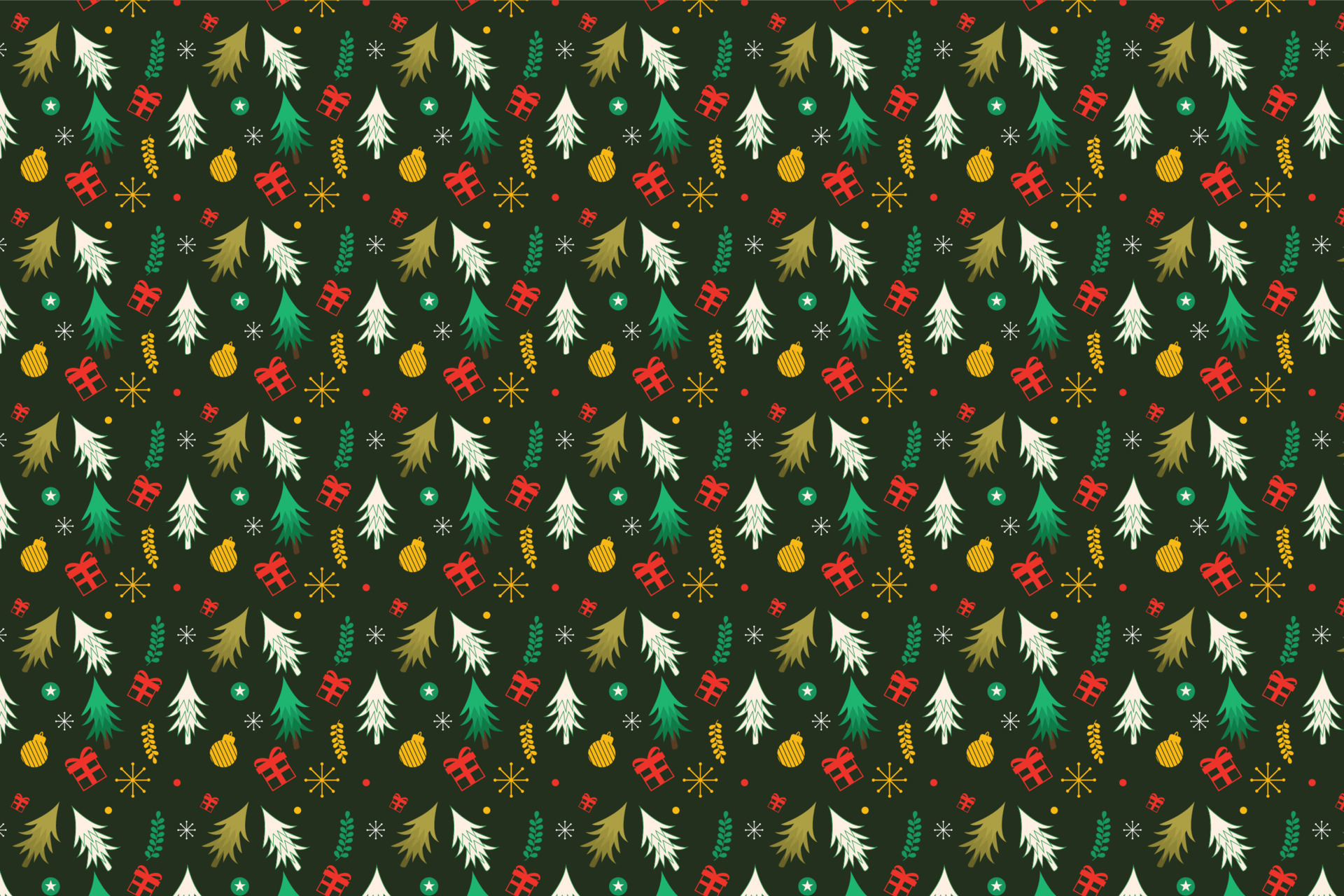 Beautiful Christmas pattern decoration with dark green background ...