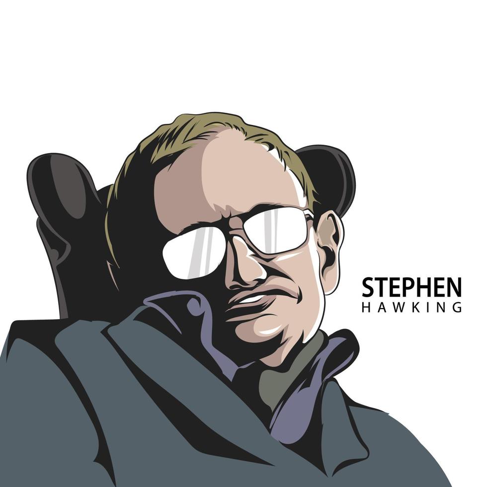 Stephen hawking vector 10841879 Vector Art at Vecteezy