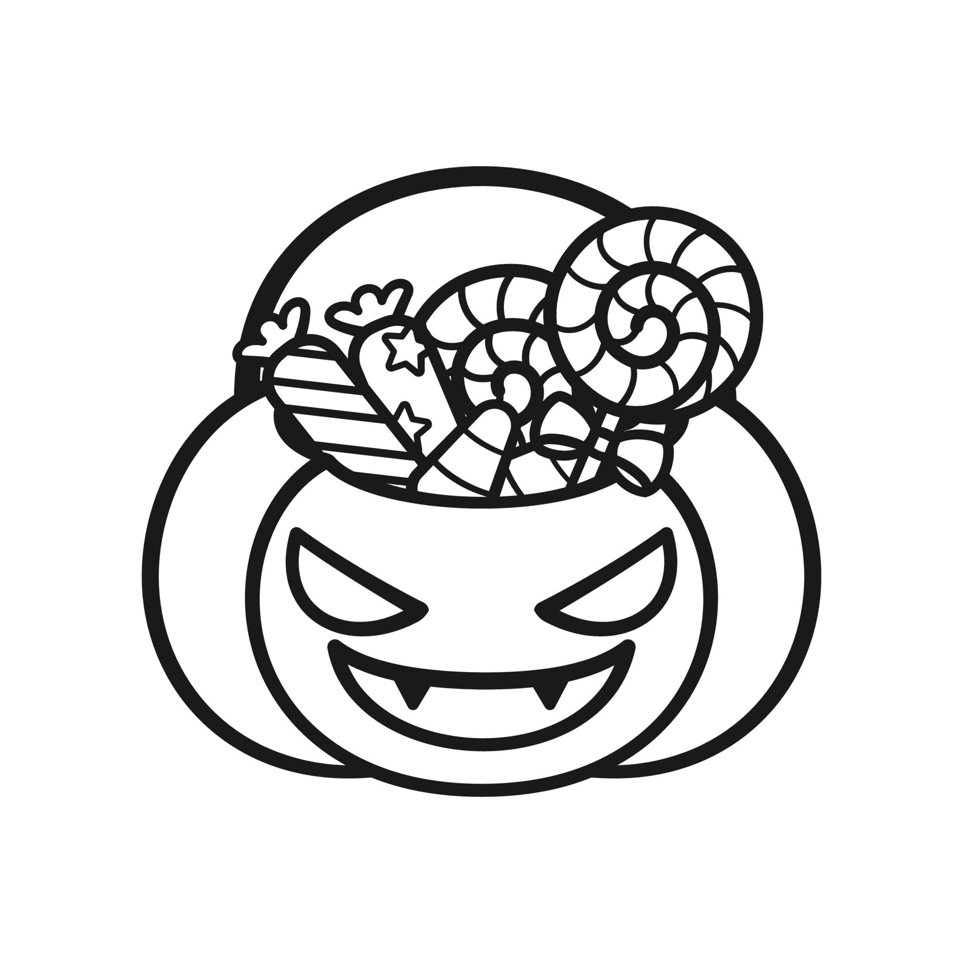 Trick Or Treat Candy Coloring Pages