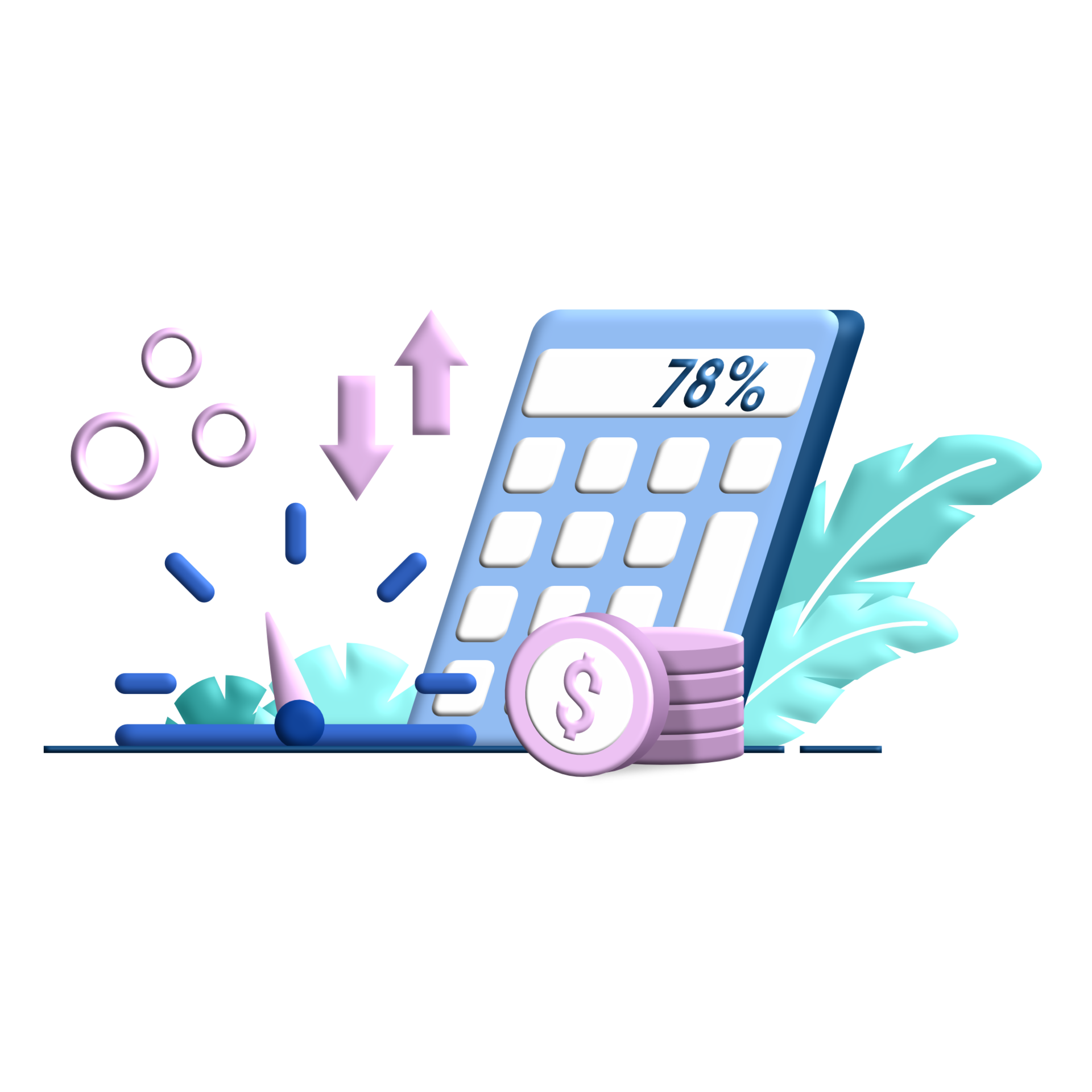 Inflation Adjusted Return 3d Flat Illustration For Business Finance inflation-adjusted-return-3d-flat-illustration-for-business-finance
