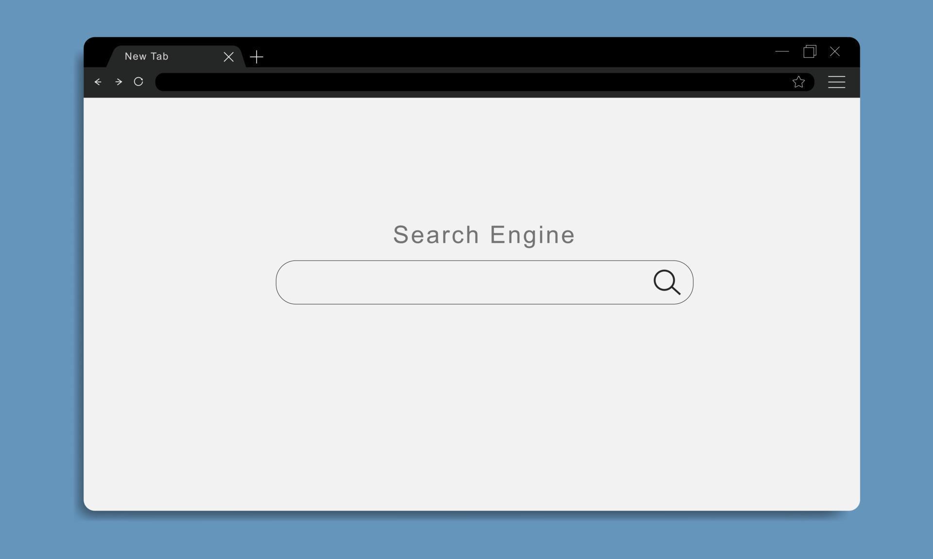 Browser window ui design. Web window screen. Empty web page concept ...