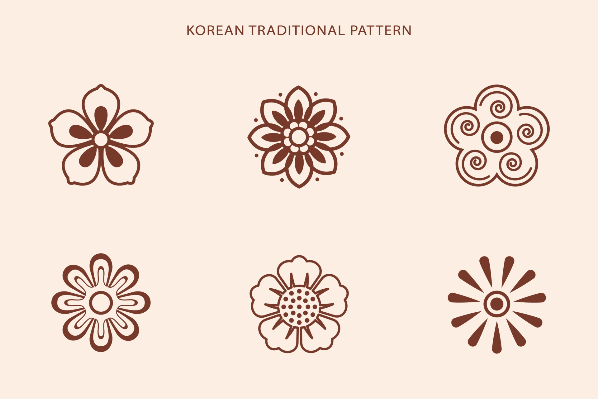 Korean Traditional Line Pattern Asian Style Korea China Symbol 10843602 Vector Art At Vecteezy