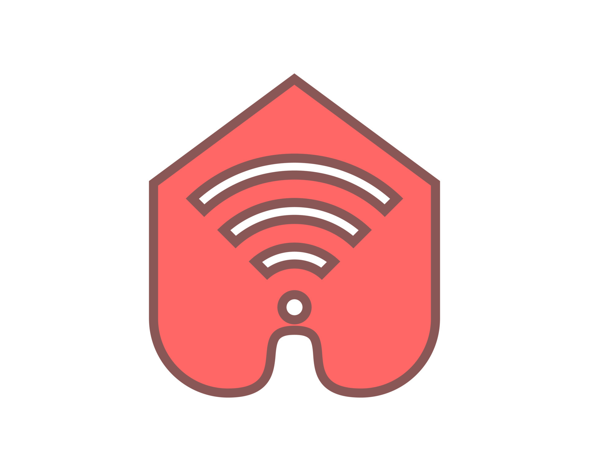 Home with signal symbol inside 10845369 Vector Art at Vecteezy